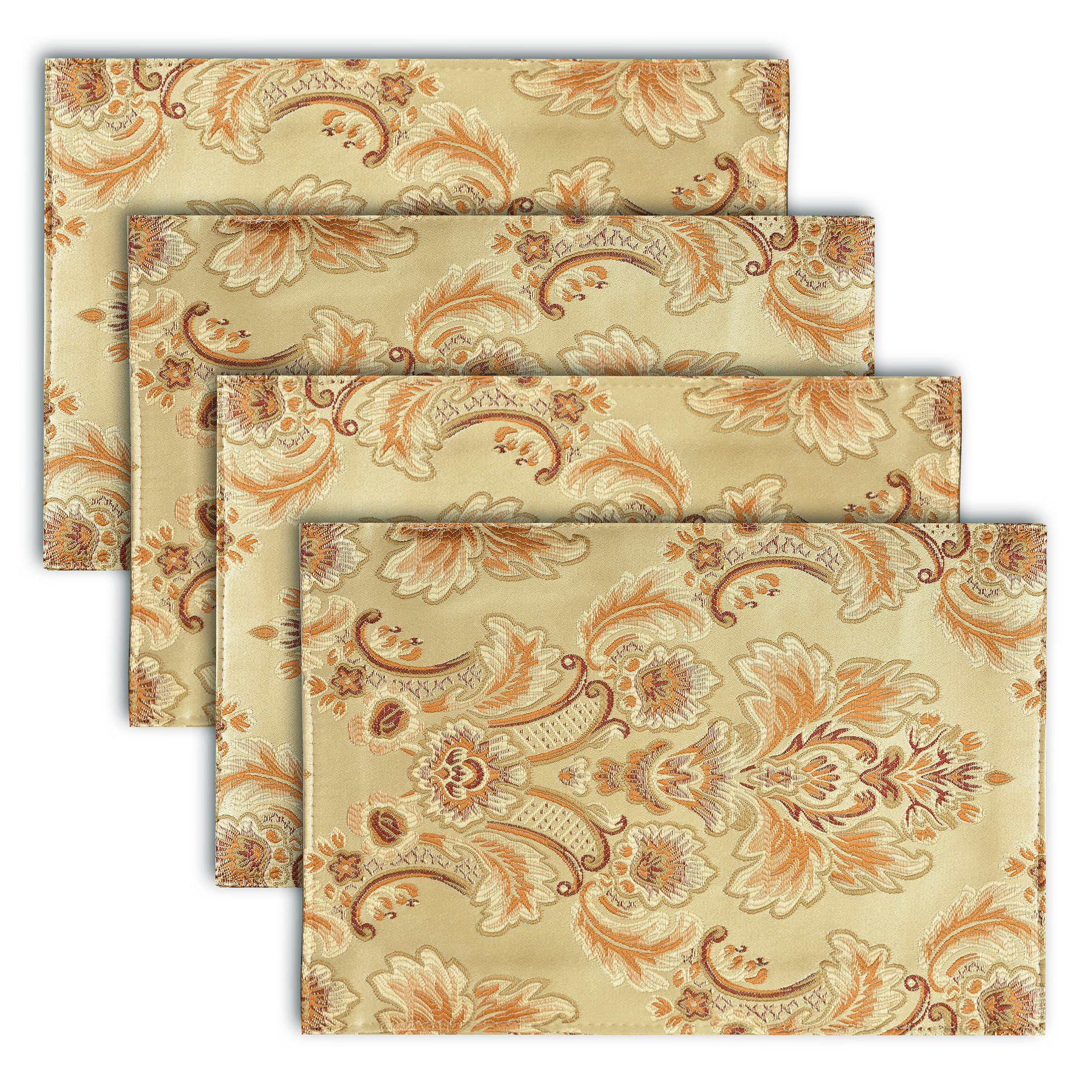 Amazon.com: NYSMXF Gold Placemats for Dining Table Set of 4 Table ...