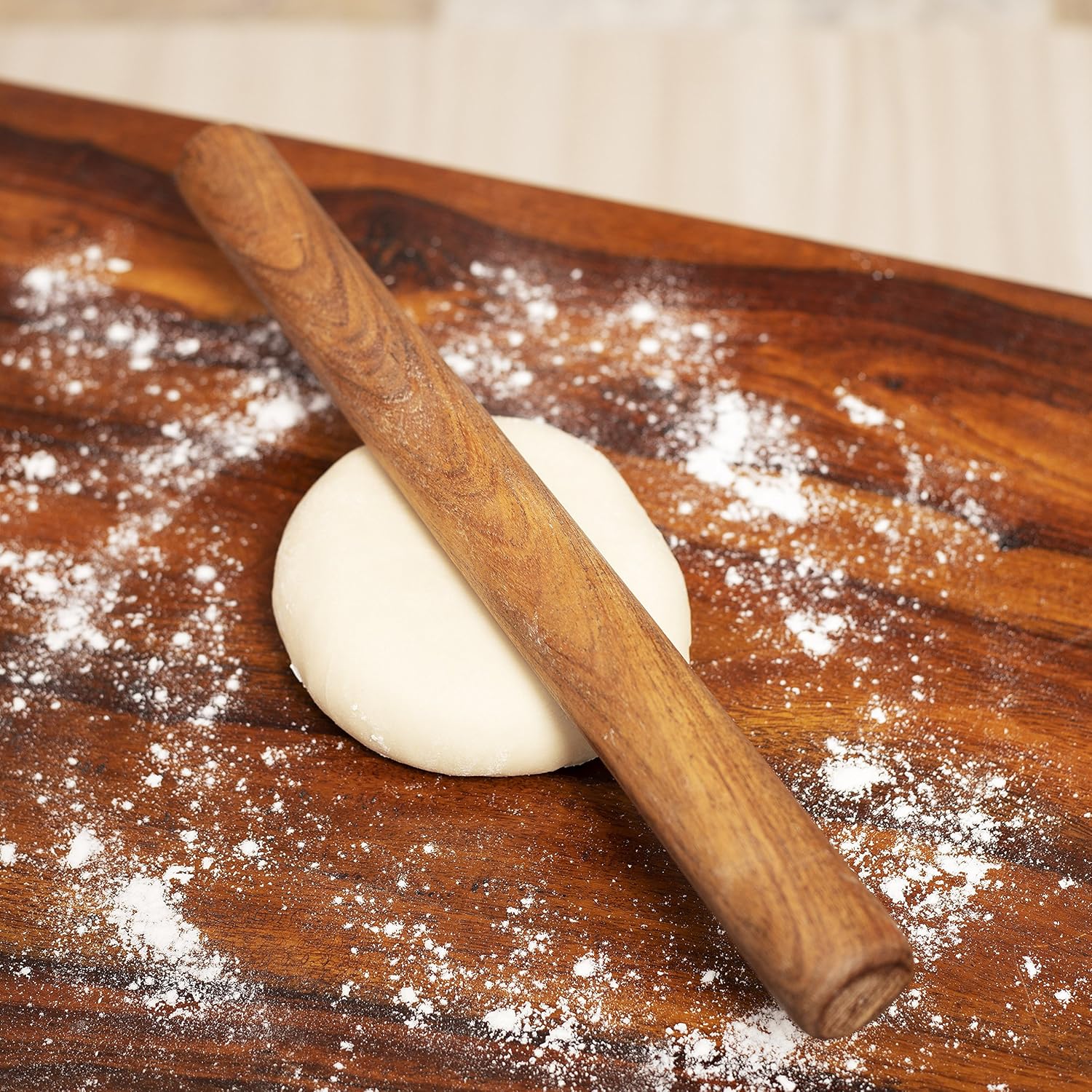 Amazon.com: Rusticity® Wood Rolling Dowel for Kitchen- Acacia Wood ...