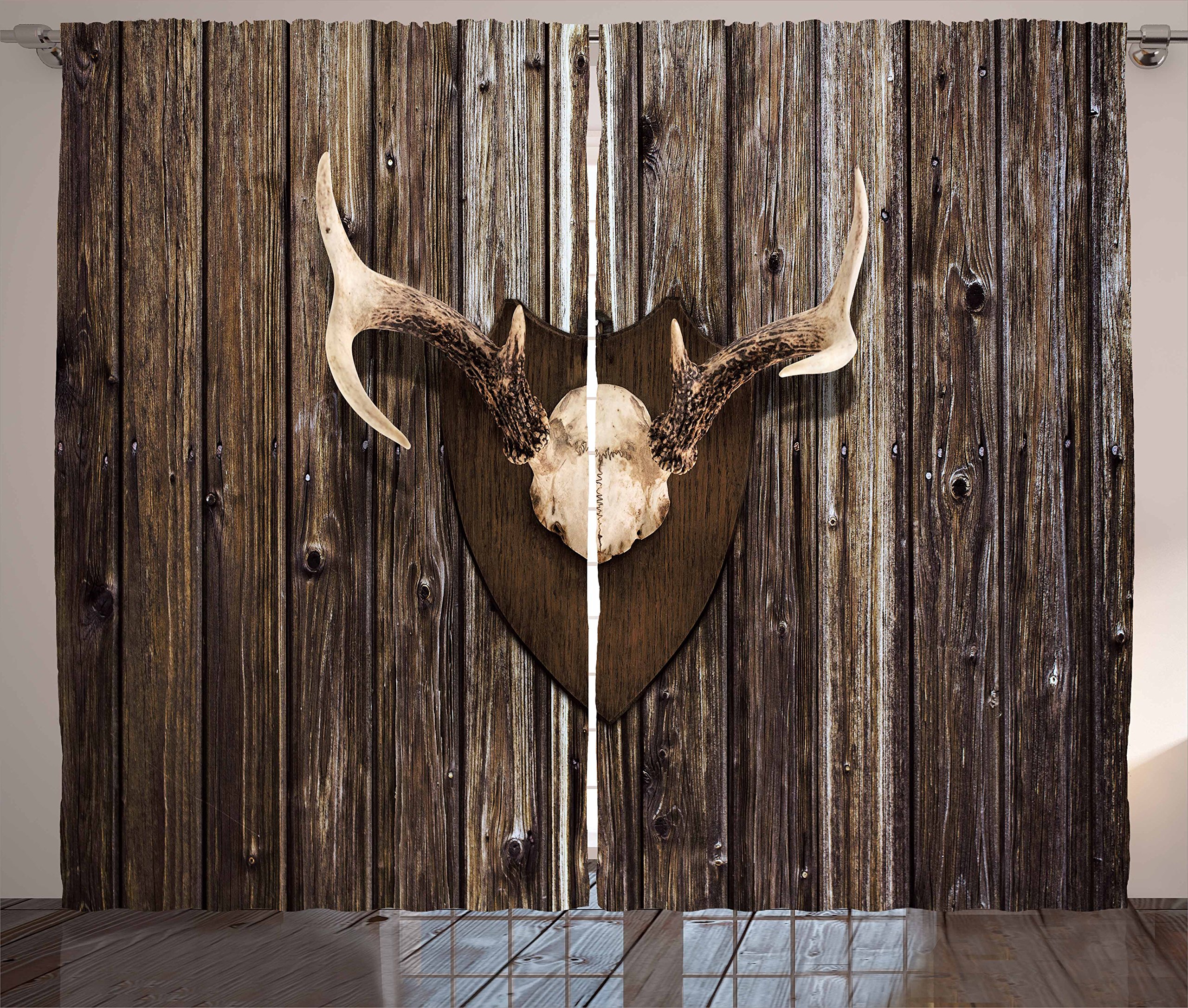 Cabin Wall With Trophies