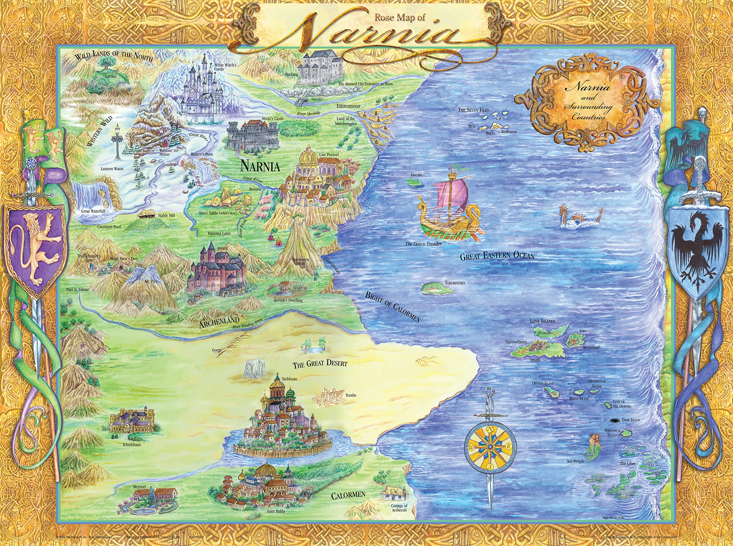 Map of Narnia Wall Chart (Charts): Rose Publishing: 9781596360792 ...