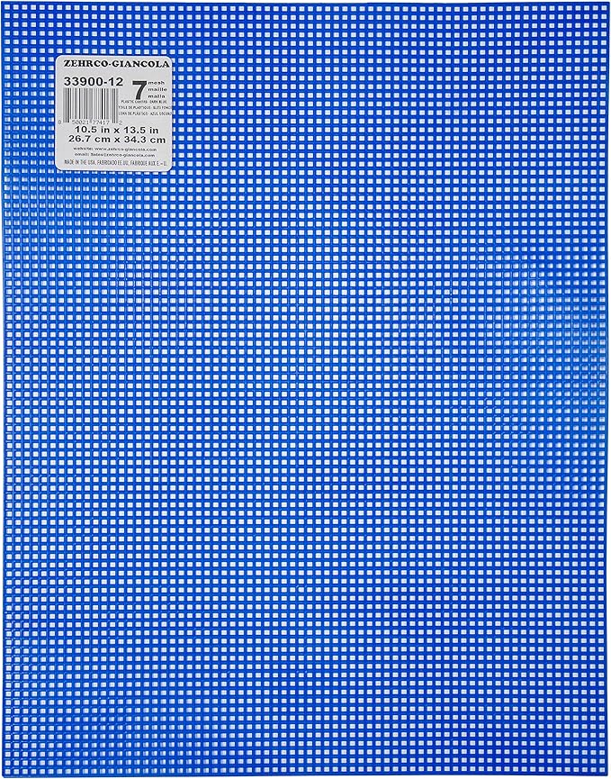 Amazon.com: Darice 7 Mesh Dark Blue Plastic Canvas – Create a Variety ...