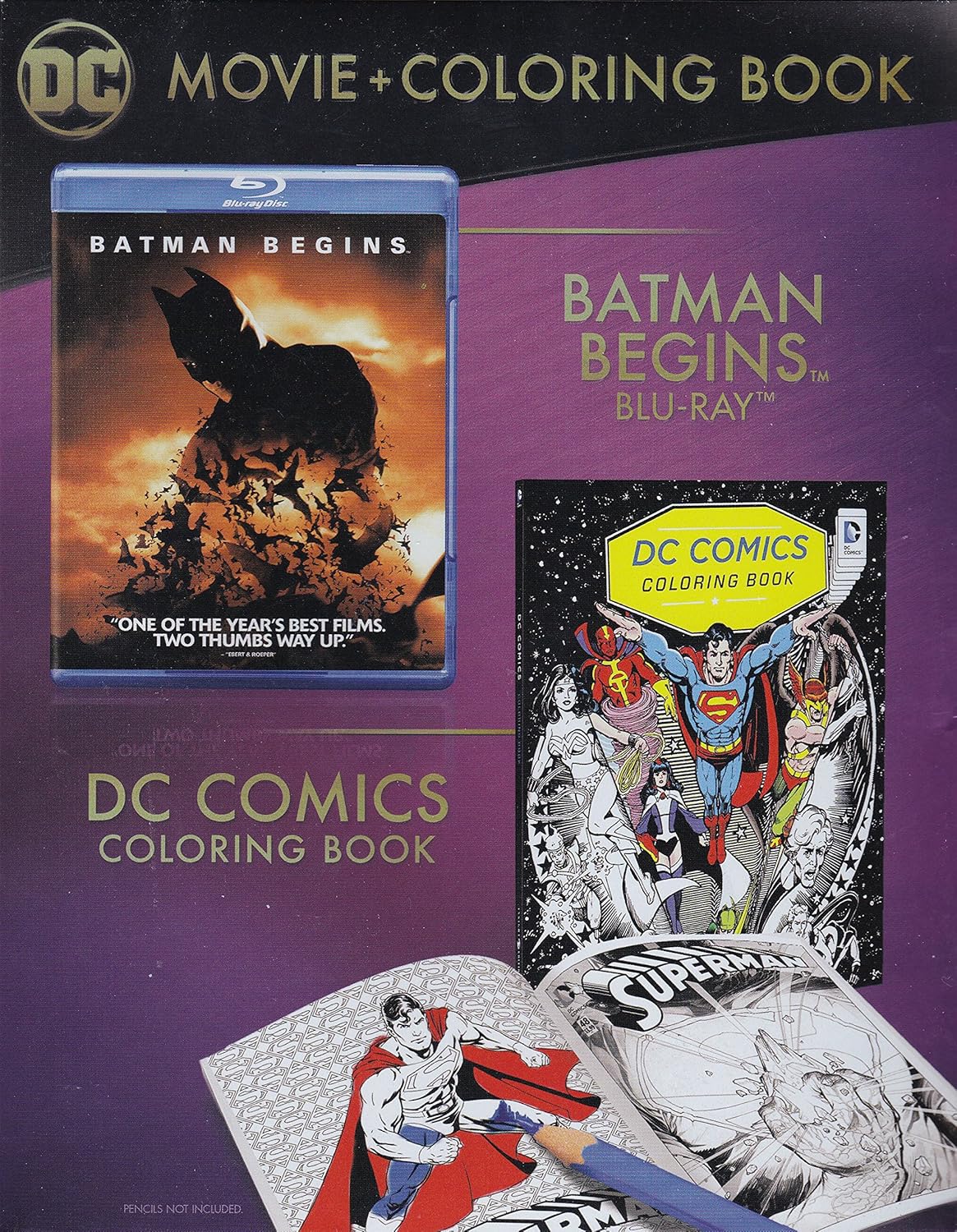 Amazon.com: Batman Begins (BD) + DC Comics Coloring Book Bundle (WM ...