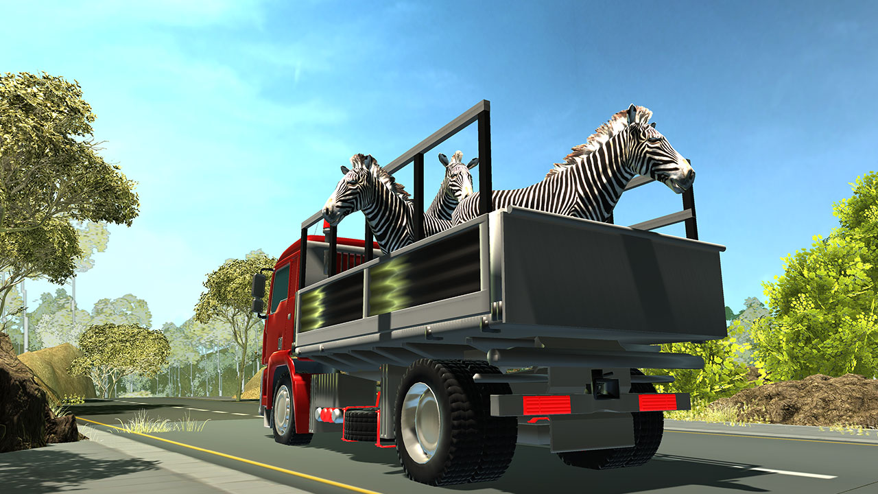 Wild Animal Transporter Truck 3D : Real Road Animal Transporter Driver ...