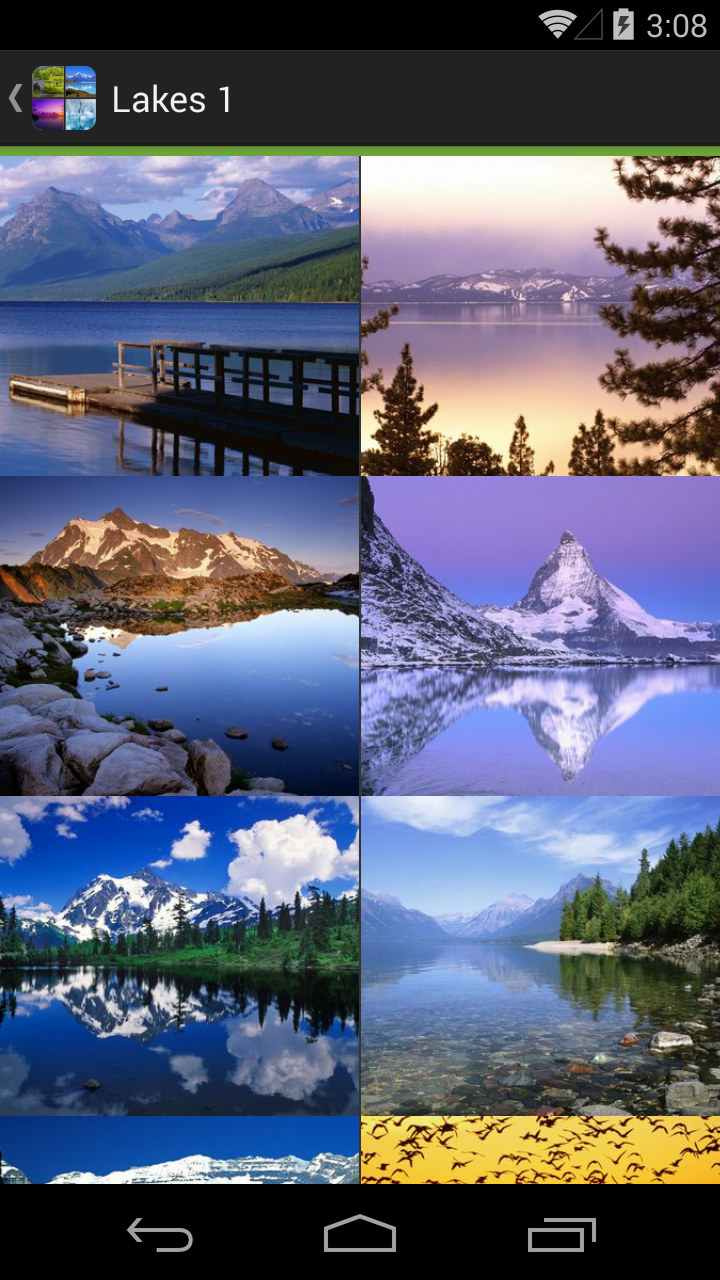 Aplicación Landscape Wallpapers en Amazon Appstore