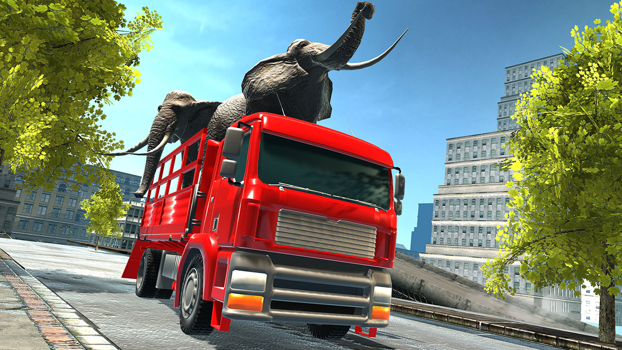 Wild Animal Transporter Truck 3D : Real Road Animal Transporter Driver ...