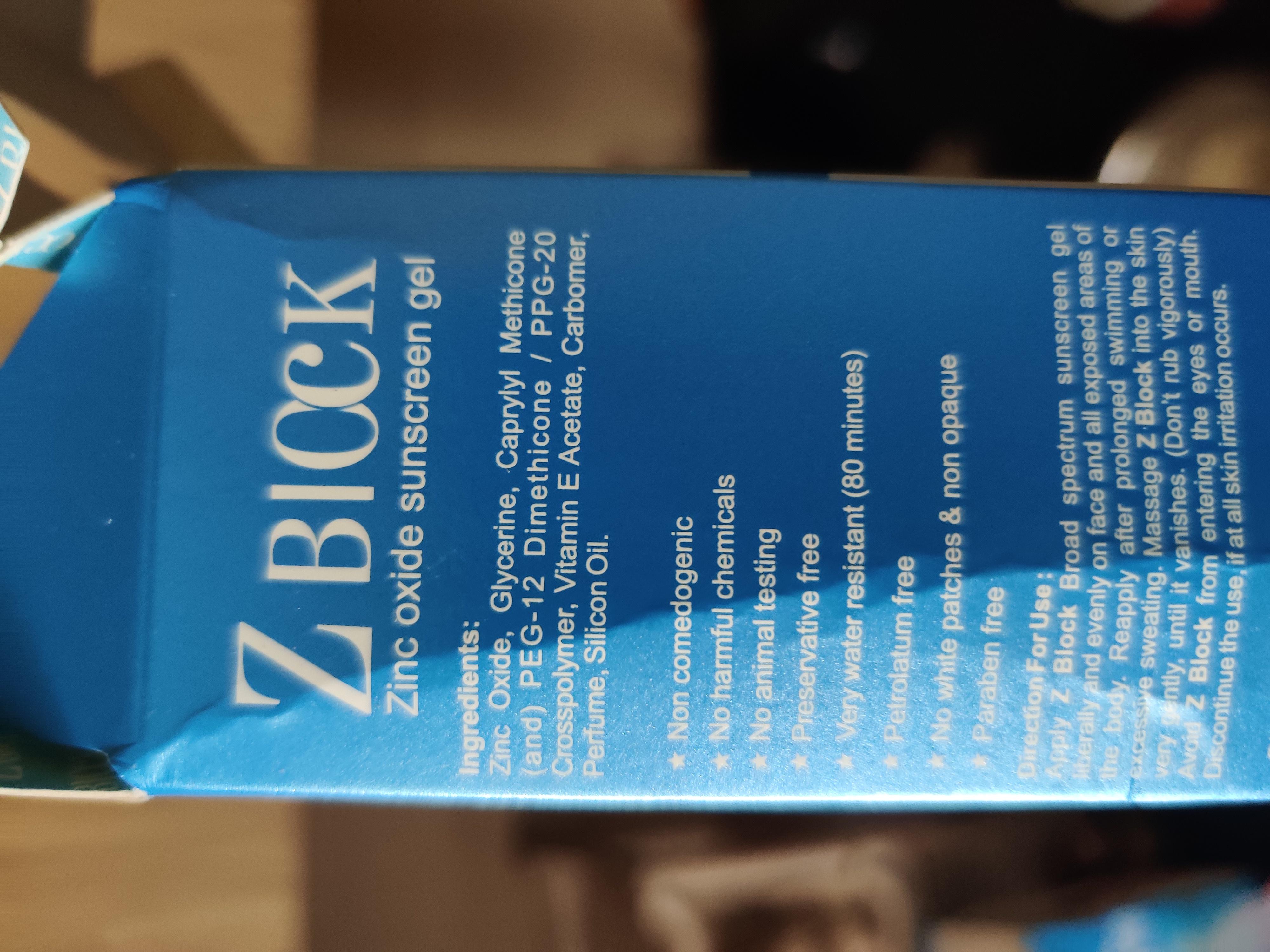 Sanaxea Cosmetics, Z-Block 25% Zinc Oxide Sunscreen Gel, Spf 58, 50 Ml ...