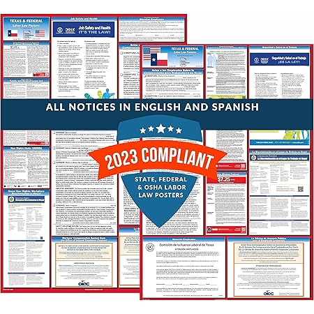 Amazon.com : Labor Law Posters 2023 - Texas Labor Law Poster State ...