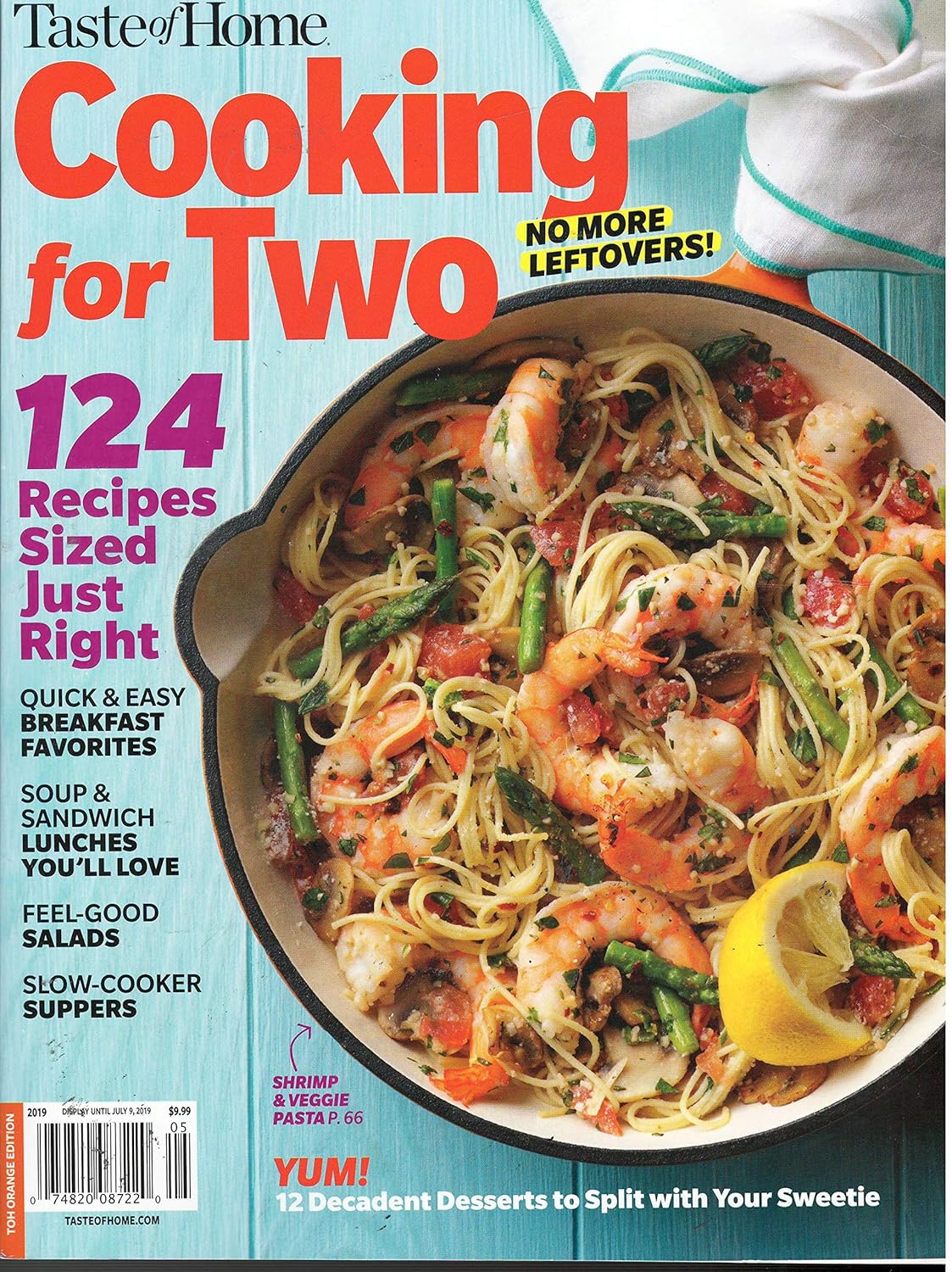 Taste Of Home Cooking for Two Magazine 2019: Amazon.com: Books