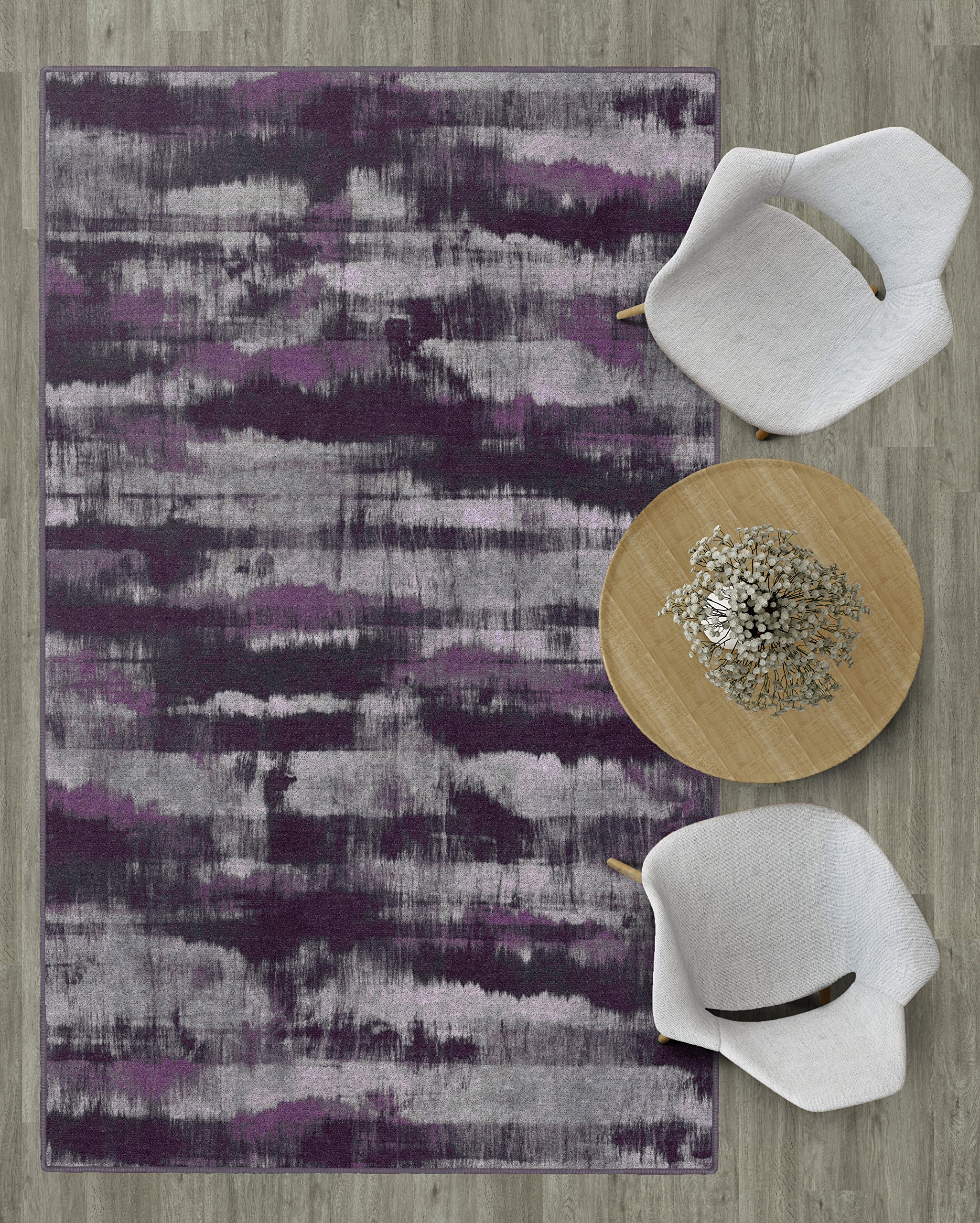 Brumlow Mills Contemporary Abstract Home Indoor Area Rug with Modern ...