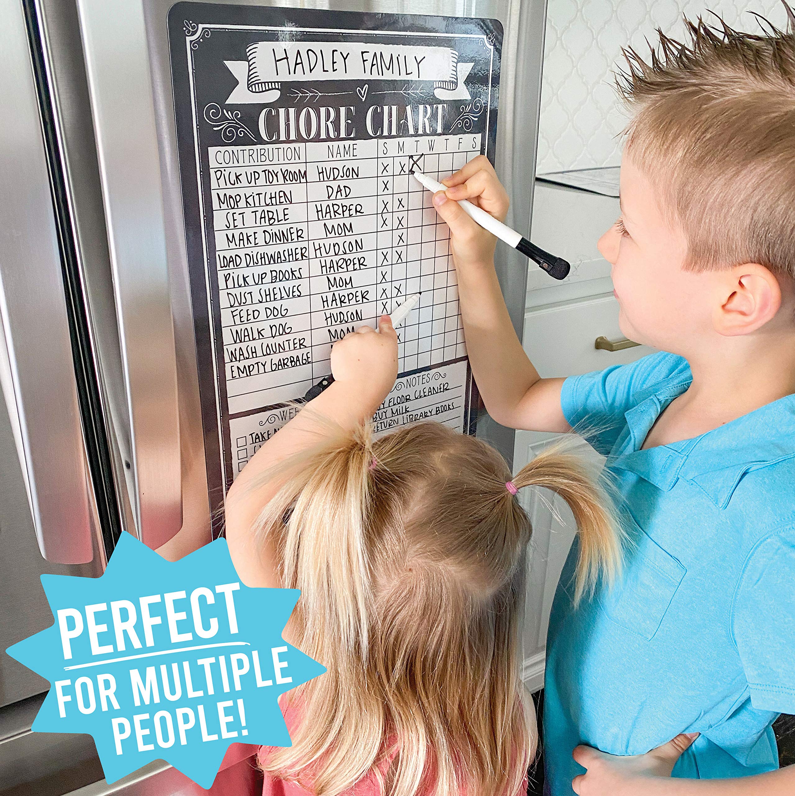 Snapklik.com : Rustic Chalkboard Family Chore Chart For Adults ...