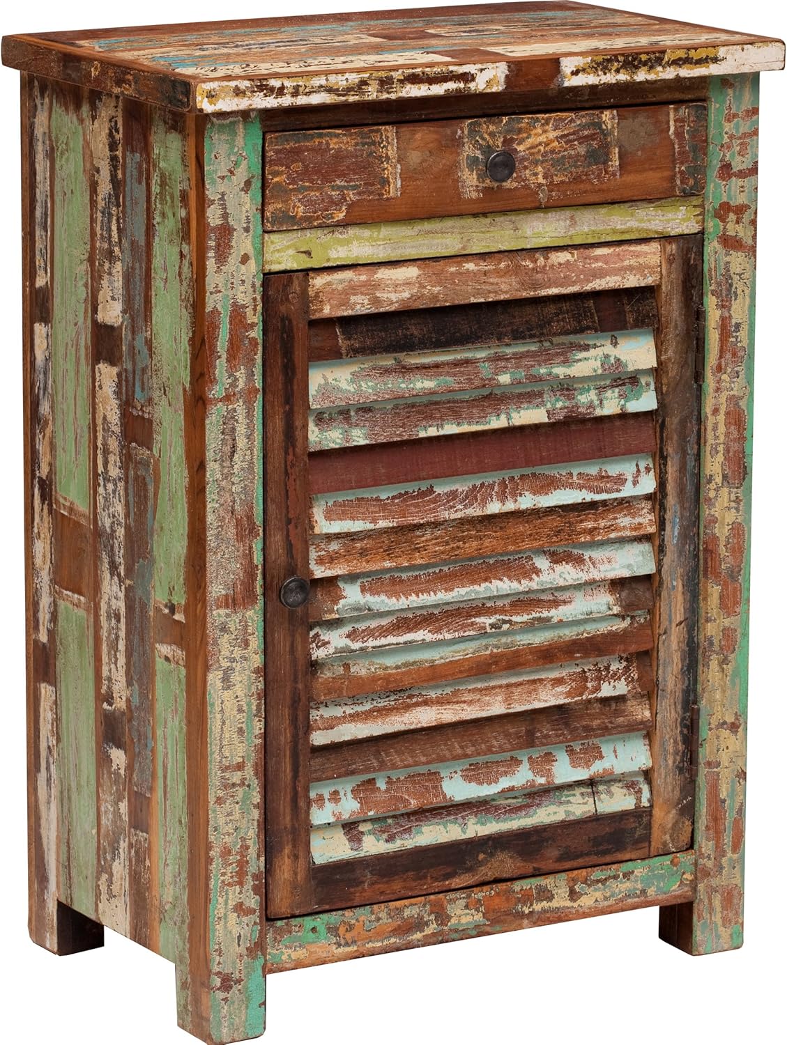 Amazon.com: Vintage Shutter 1 Door 1 Drawer Cabinet : Home & Kitchen