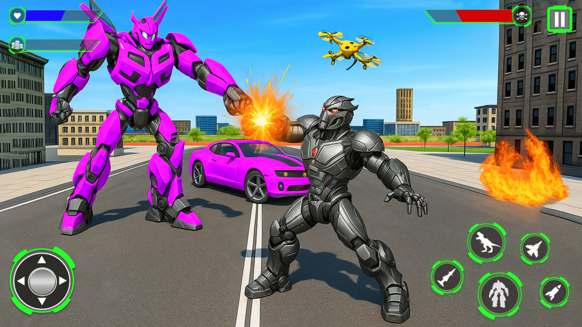 Open World Air Jet Multi Robot Fighting Games - Futuristic Mech Robots ...