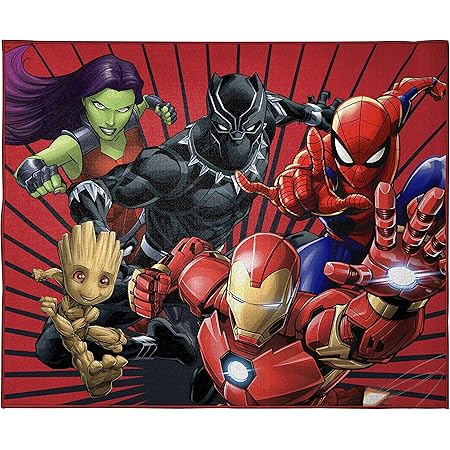 Amazon.com: Marvel Avengers Full Assault Kids Room Rug - Large Area Rug ...