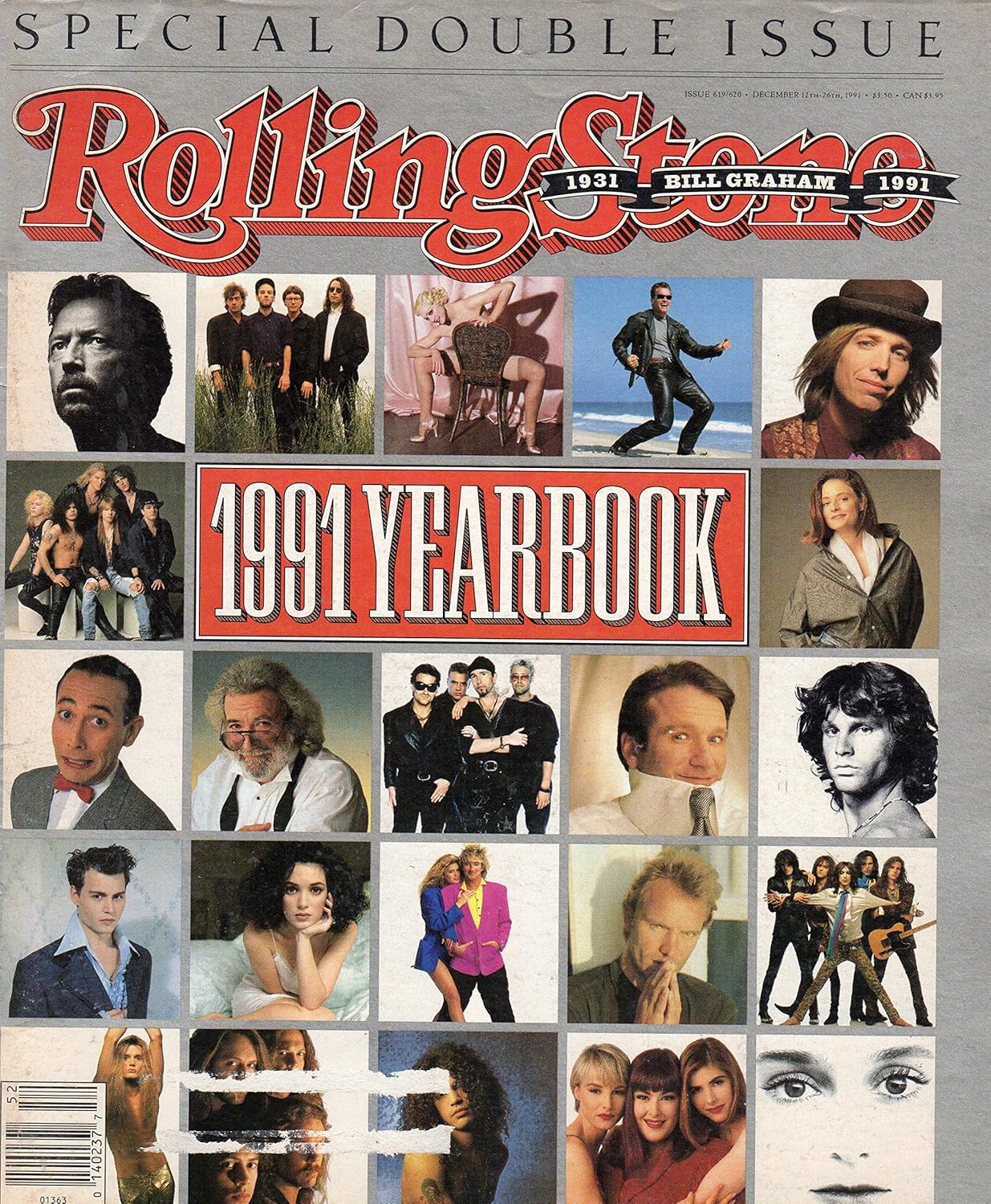 Rolling Stone Magazine Dec. 12-26, 1991 Issue 619/620 1991 Yearbook ...