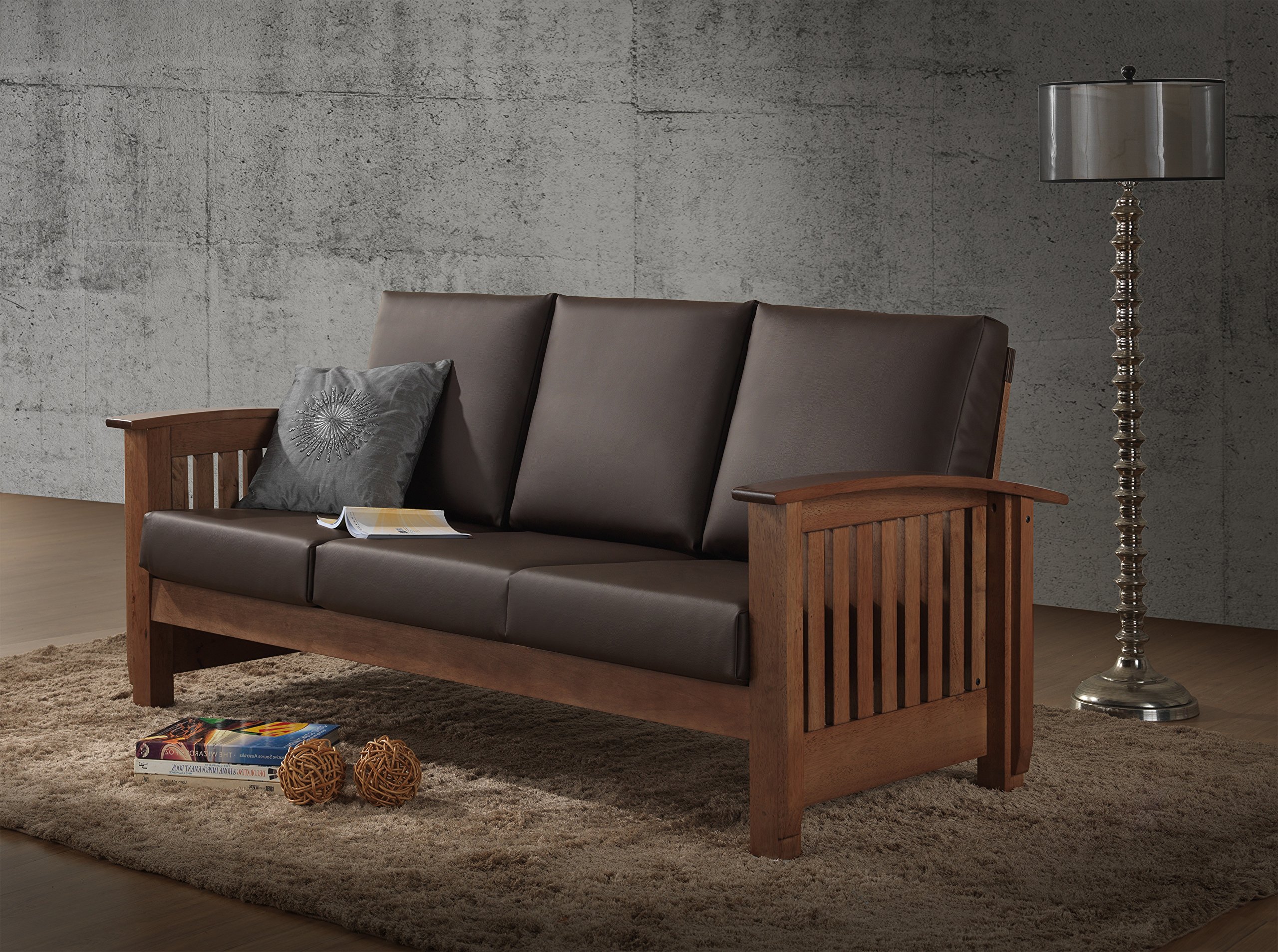 Buy Baxton Studio Chalice Modern Classic Mission Style Walnut Wood Dark ...