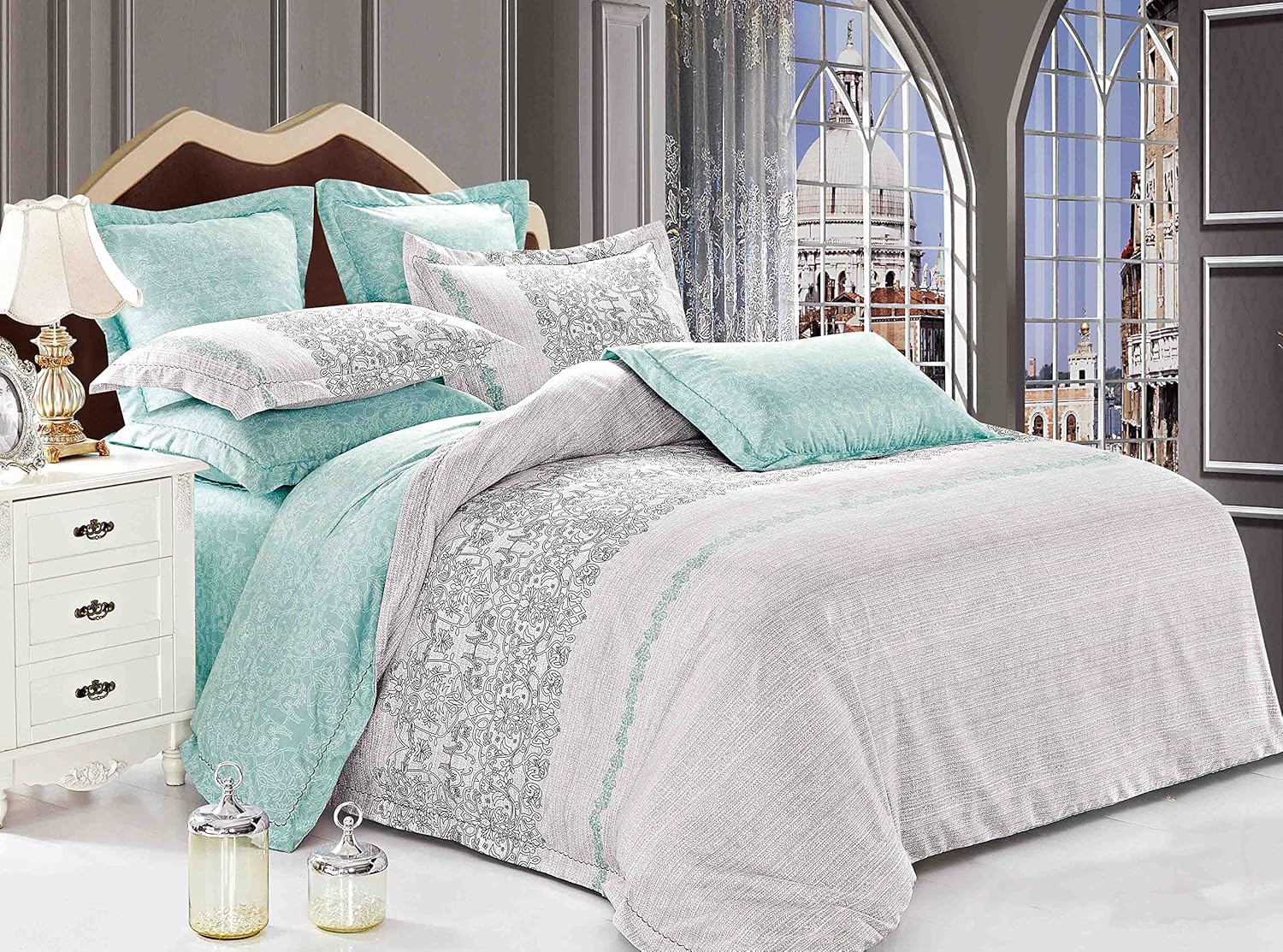 Amazon.com: Swanson Beddings Tranquil Sheet Set : Fitted Sheet, Flat ...