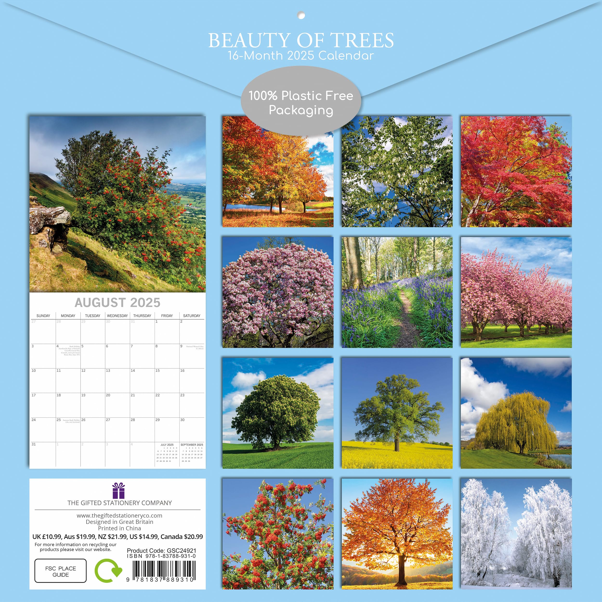 TGSC | Beauty of Trees 2025 Calendar 16 Month (Sept 2024-Dec 2025 ...