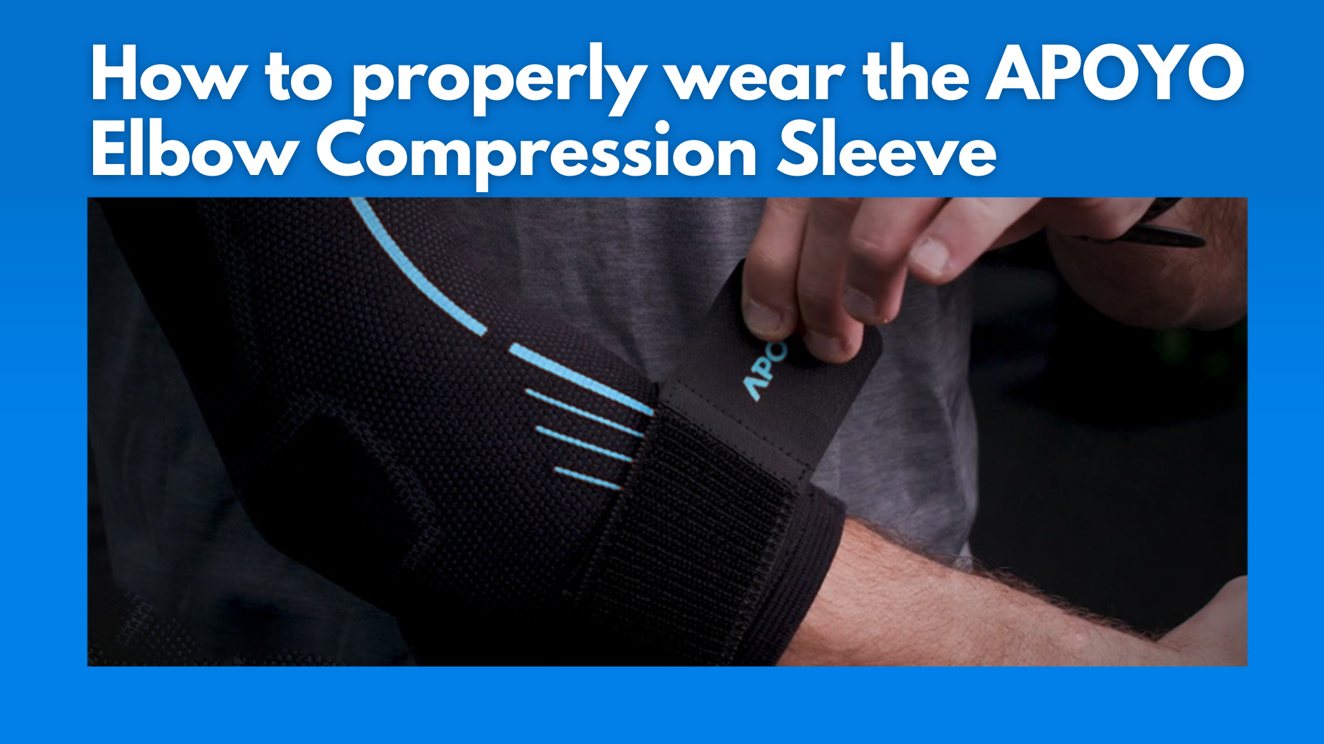 Watch How to properly wear the APOYO Elbow Compression Sleeve on Amazon ...