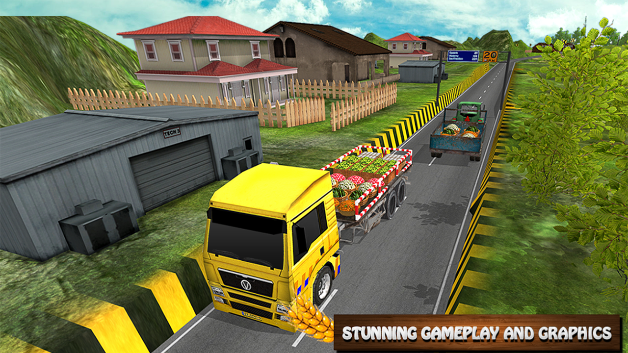 Extreme Drive Hill Farm Truck Parking Simulator Game: Cargo Transporter ...
