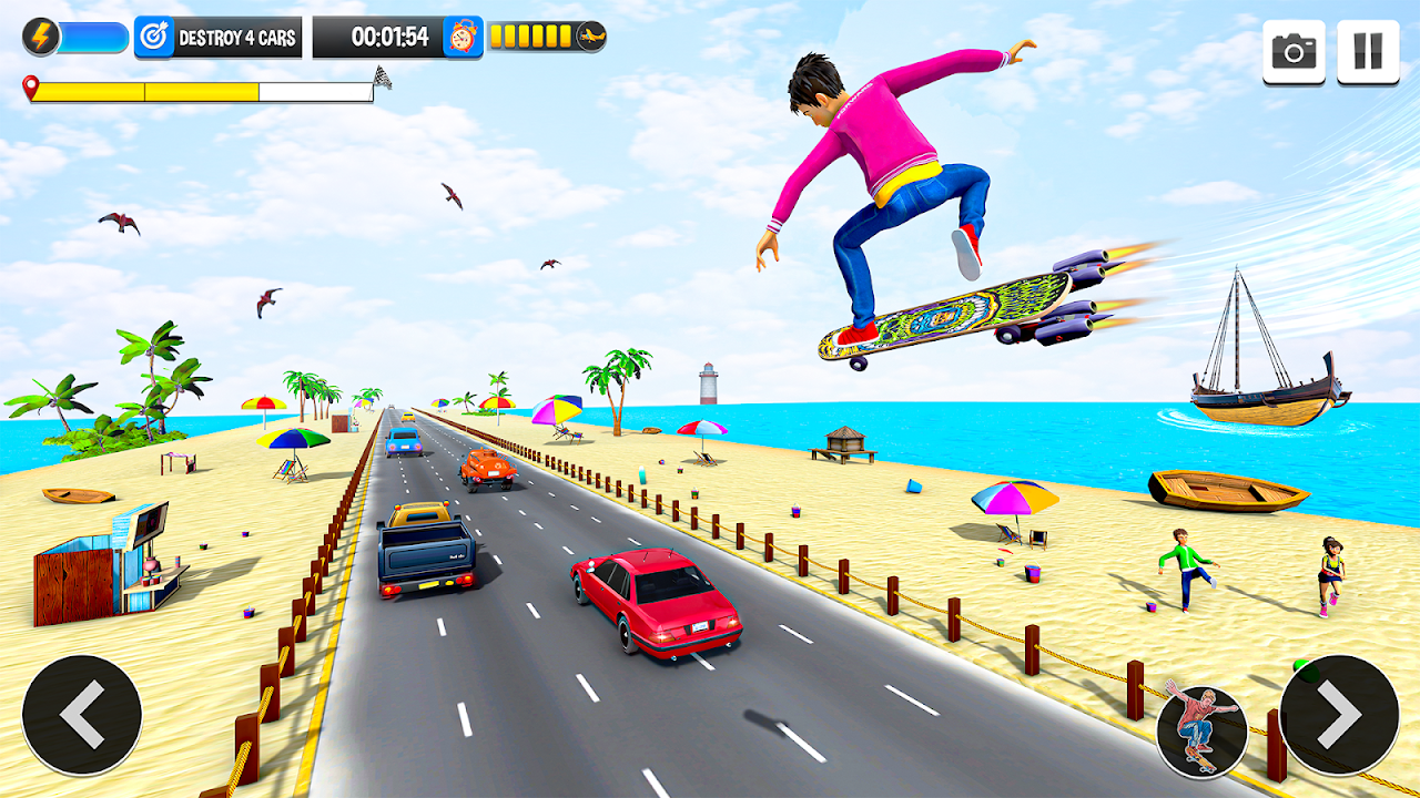 Skateboard Car Racing Slow Mo running Open World Action Games - App on ...
