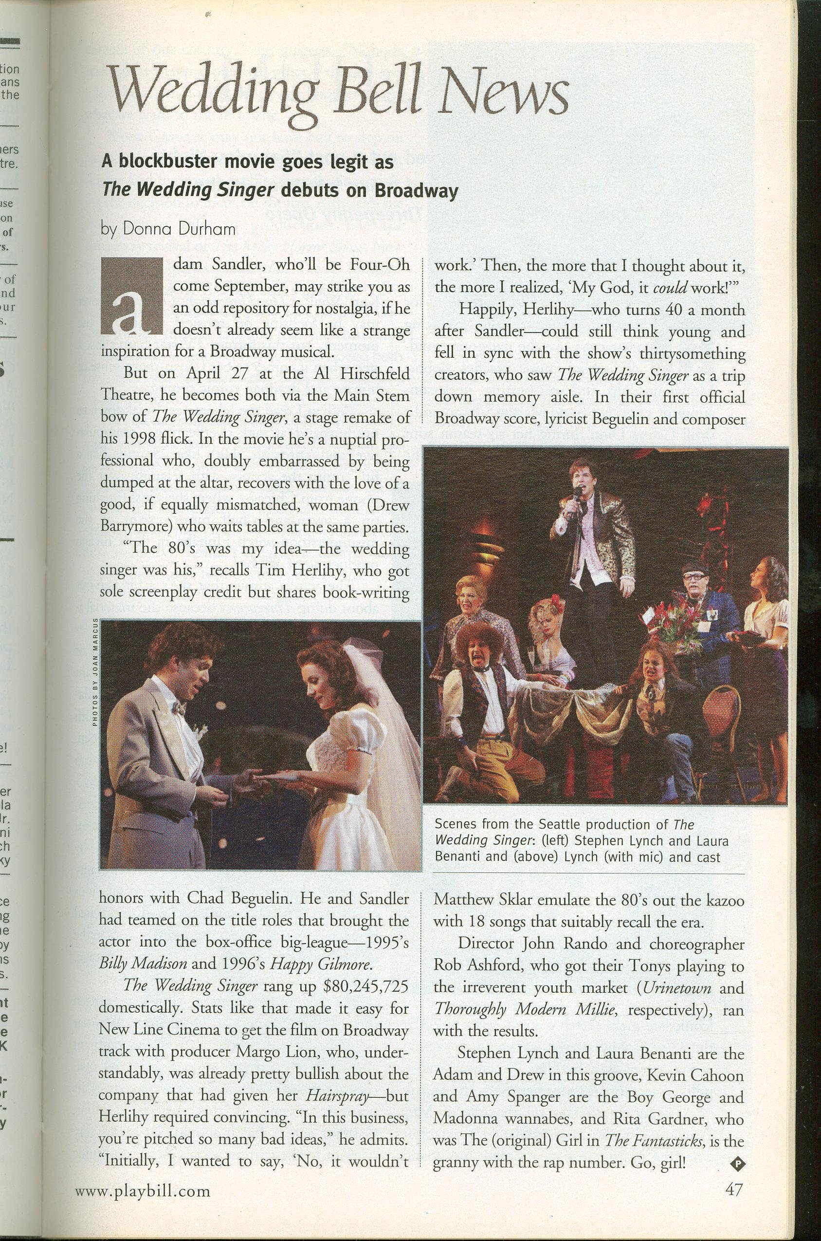 Rita gardner wedding singer | Honestweddingadvice.com