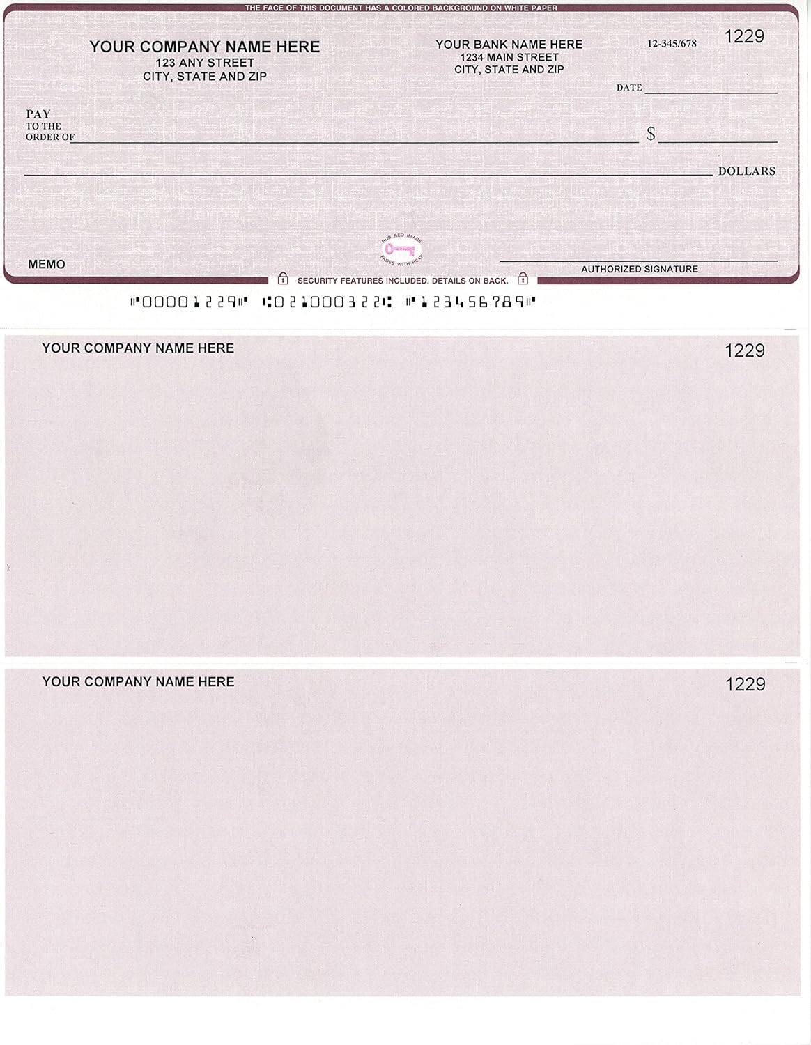 Amazon.com : Computer Checks - 250 Printed Laser Computer Voucher ...