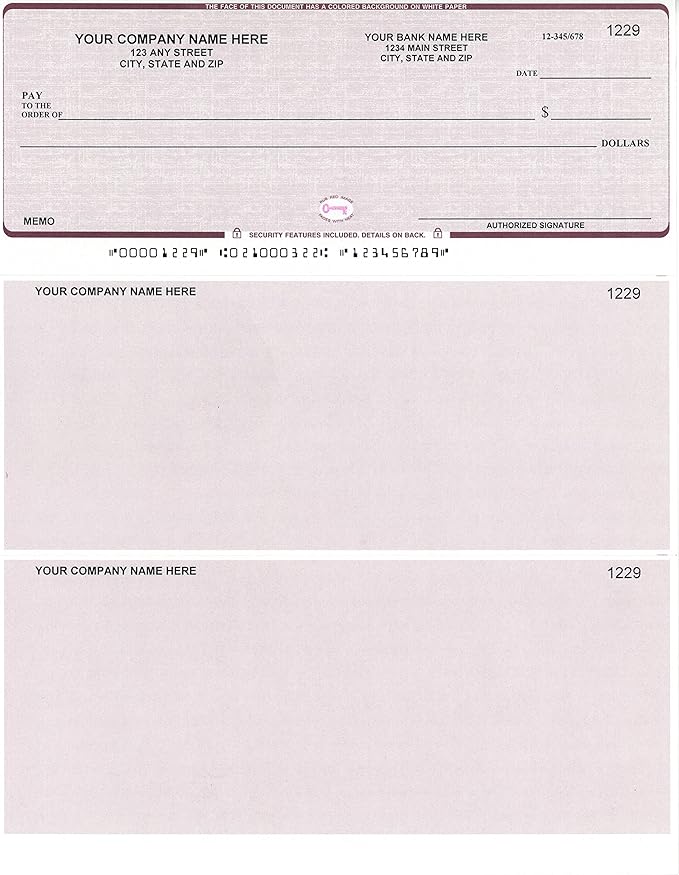 Amazon.com : Computer Checks - 250 Printed Laser Computer Voucher ...