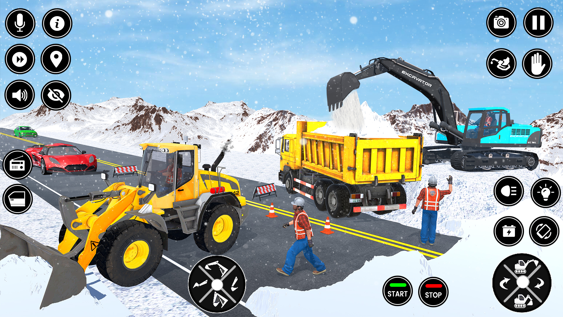 Snow Truck Driver: Heavy Excavator Crane Drive 3D Simulator - Winter ...