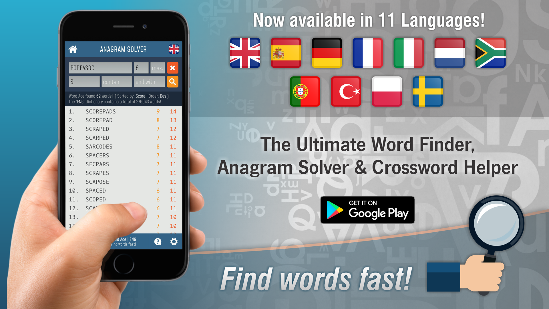 Word Ace - English Word finder & Anagram solver - App on the Amazon ...