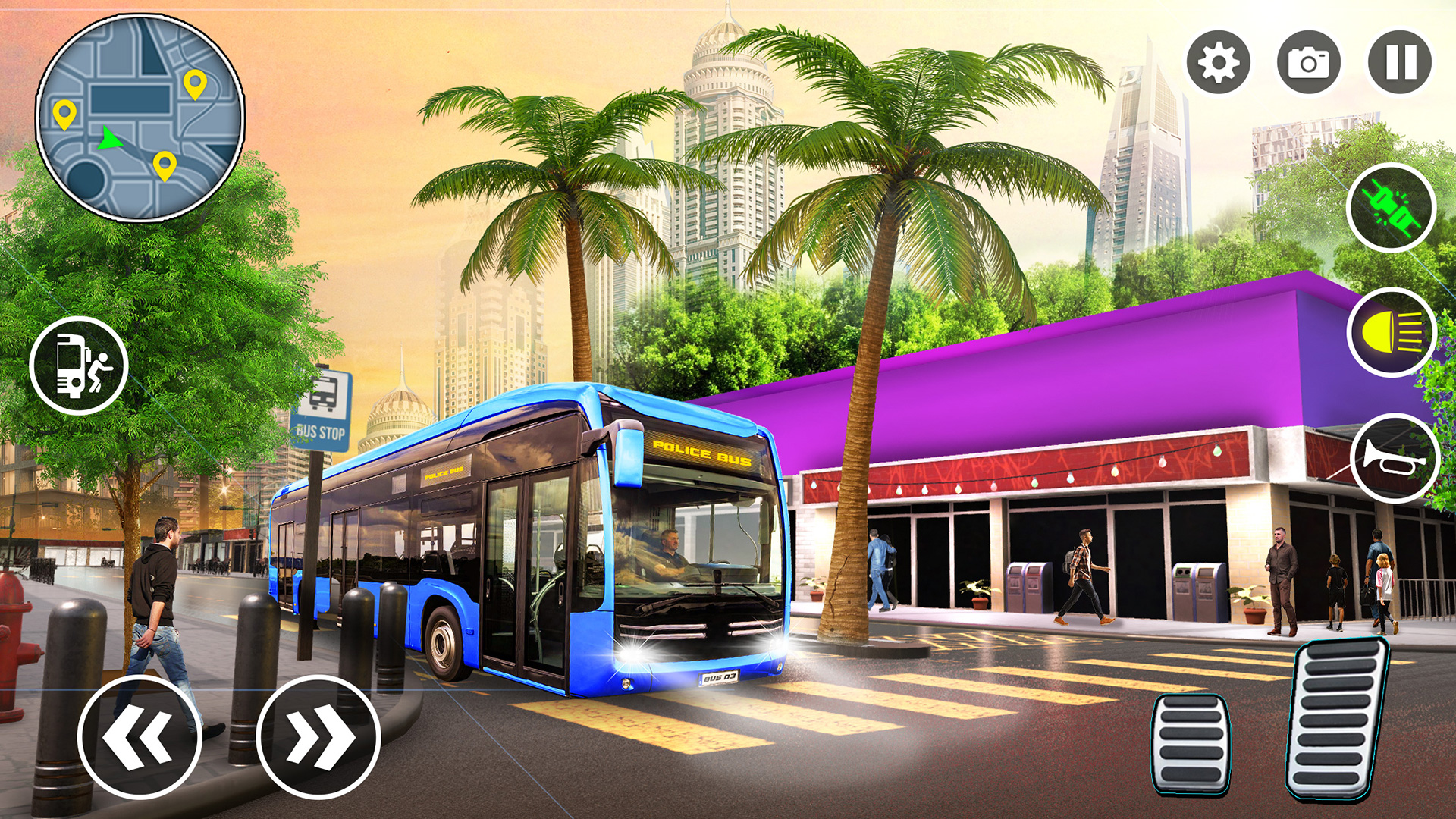 US Police Bus Crime Town Jail Prisoners Transport Van Parking Games ...