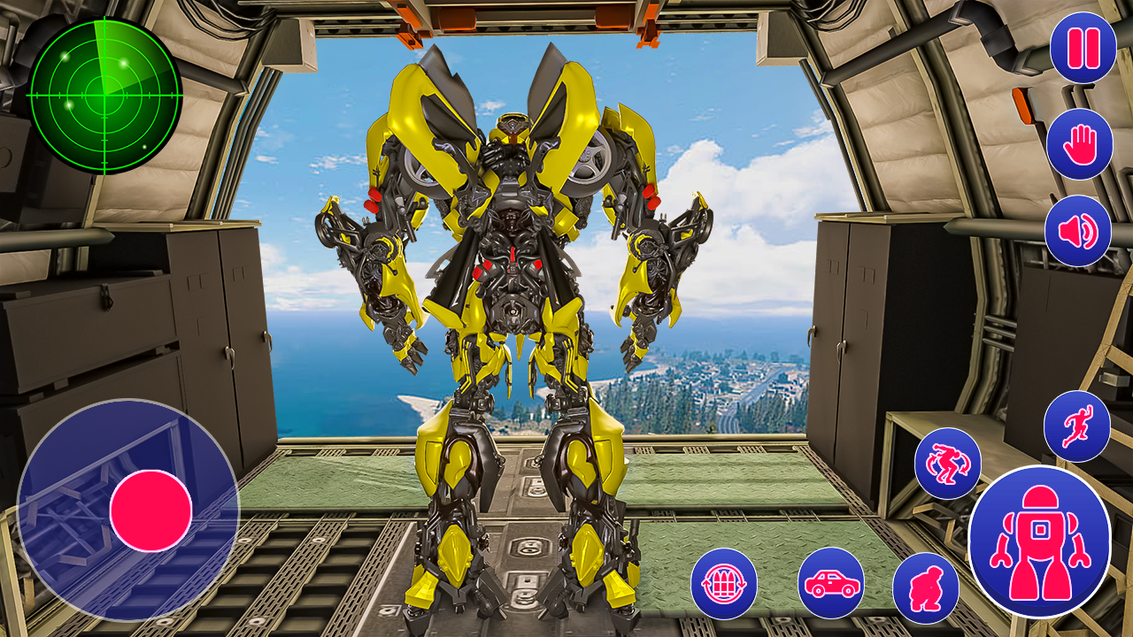 Flying Robot Car Transformation Game: Real Futuristic Robot War City ...