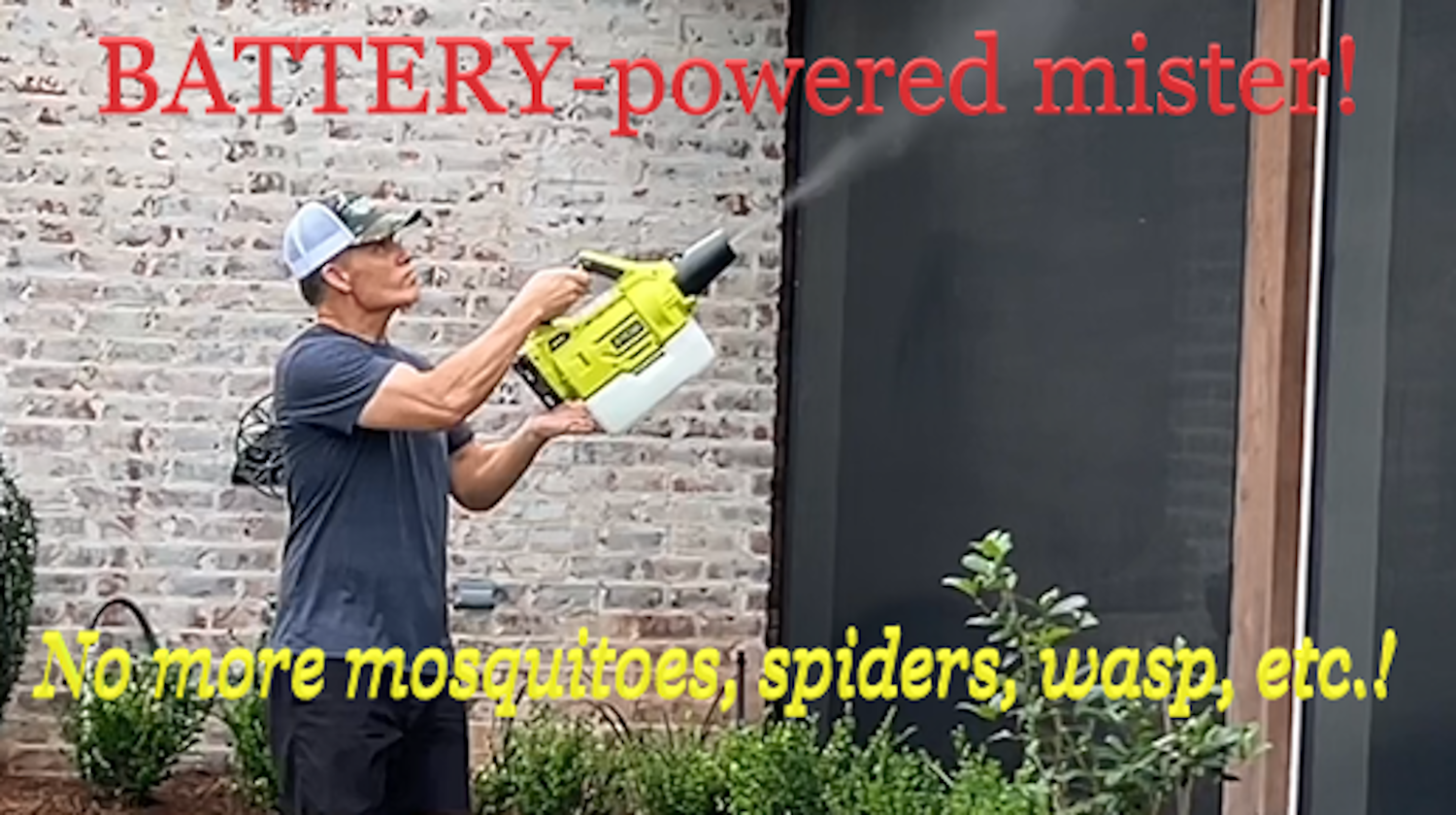 Watch Lightweight, BATTERY-powered mister - yards, camping, pools ...