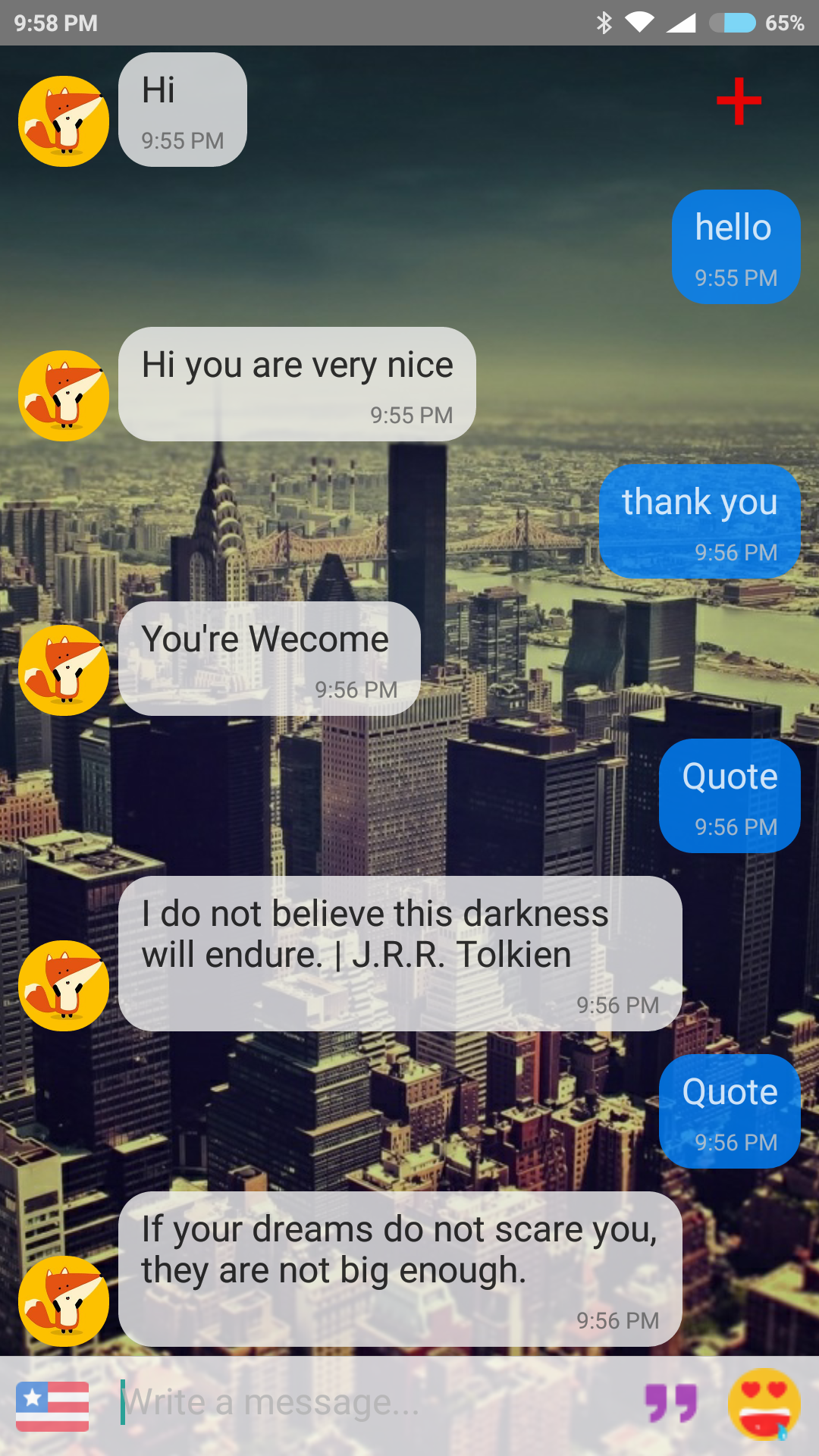 Simi Chat - Cute Fox Say:Amazon.com:Appstore for Android