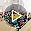 Amazon.com: kodhyvj Outer Space Rug - Cute Universe Planet Rug for Boys ...