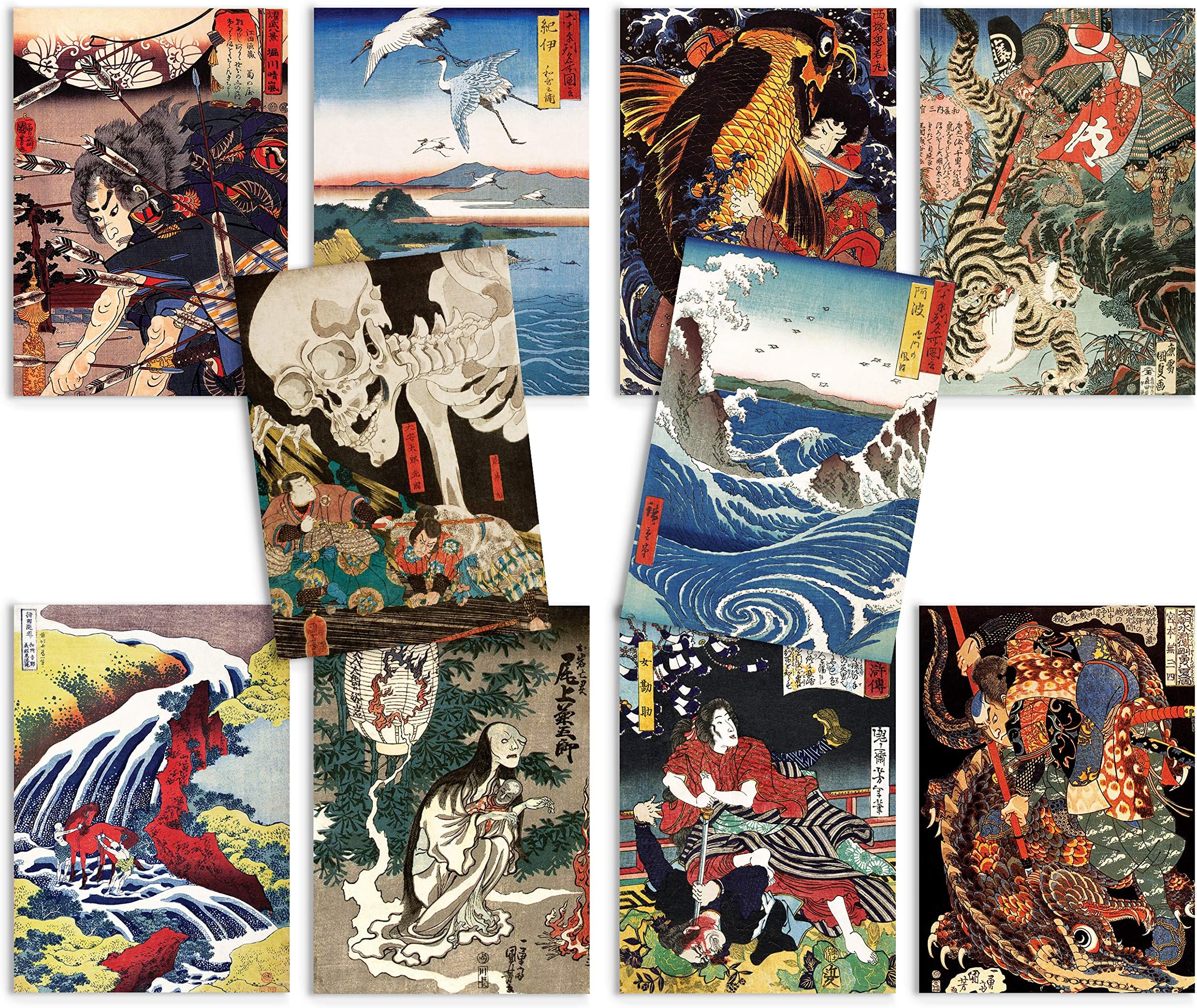 Japanese Ukiyo-e Art Postcards Set of 10 - Postcard Pack Woodblock ...