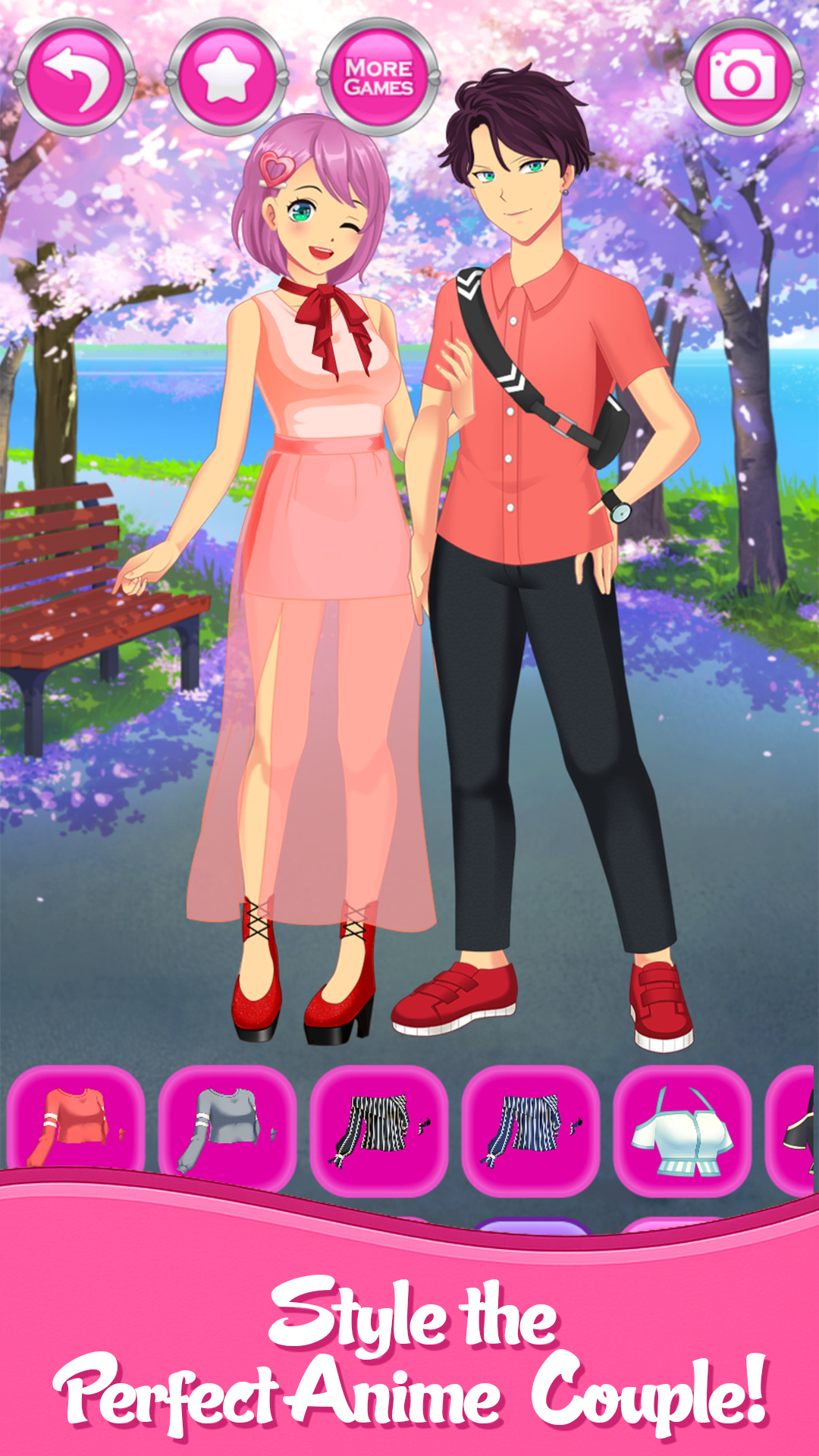 Kawaii Anime Avatars: Couple Fashion Designer Dress Up Game for Girls ...