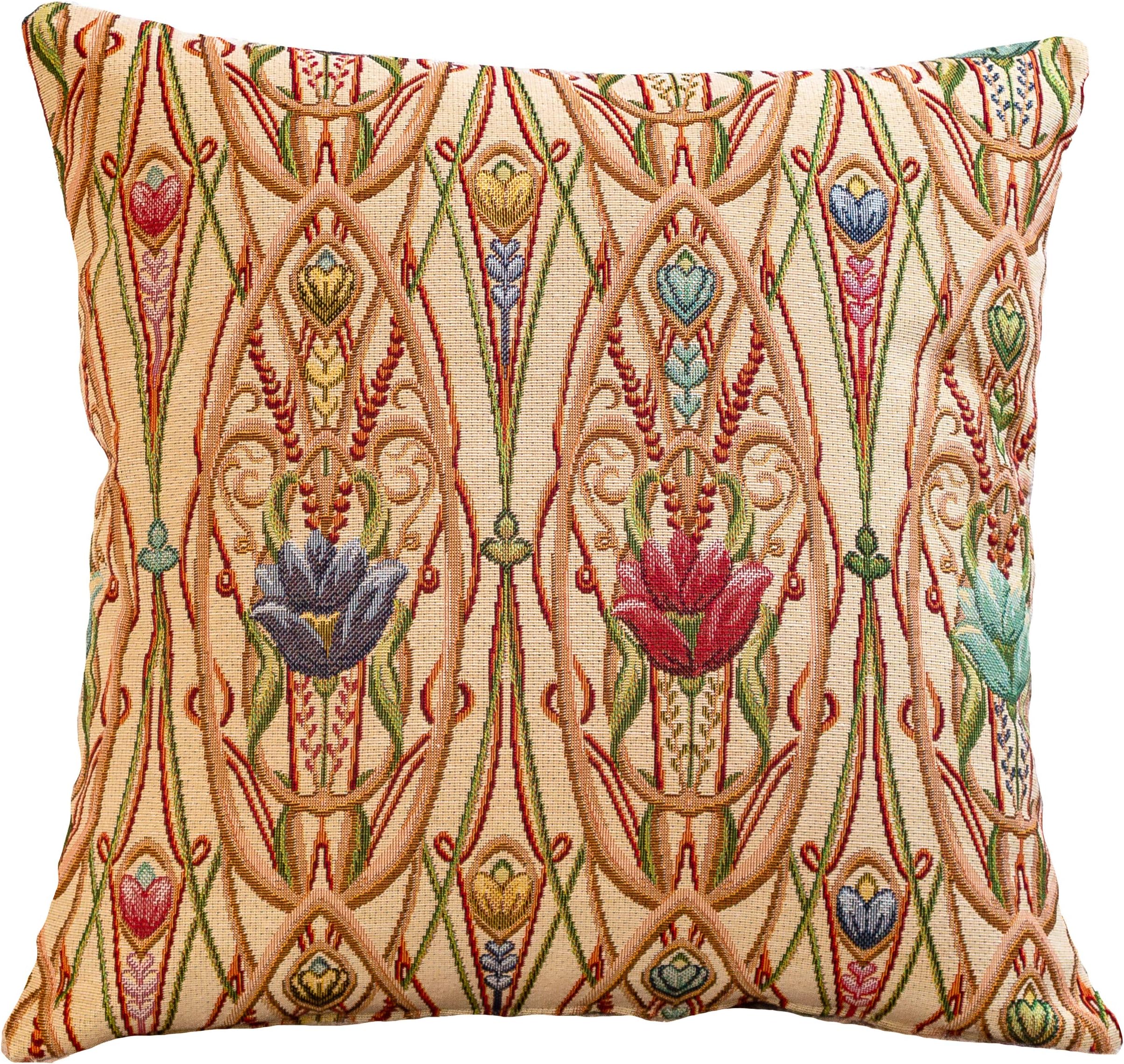 Linen Loft Traditional Woven Art Deco Cushion Cover. Mackintosh Style ...