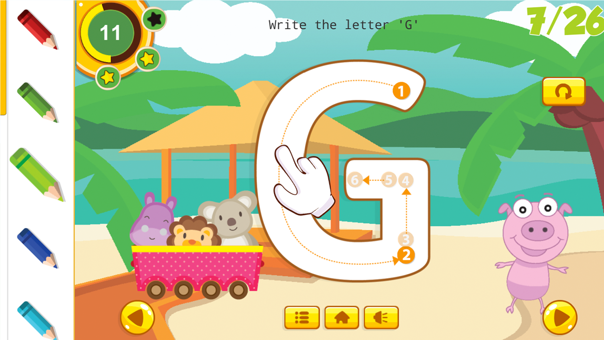 Papa ABC Hippo Pig - Practice Alphabet Tracing Preschool Kids - App on ...