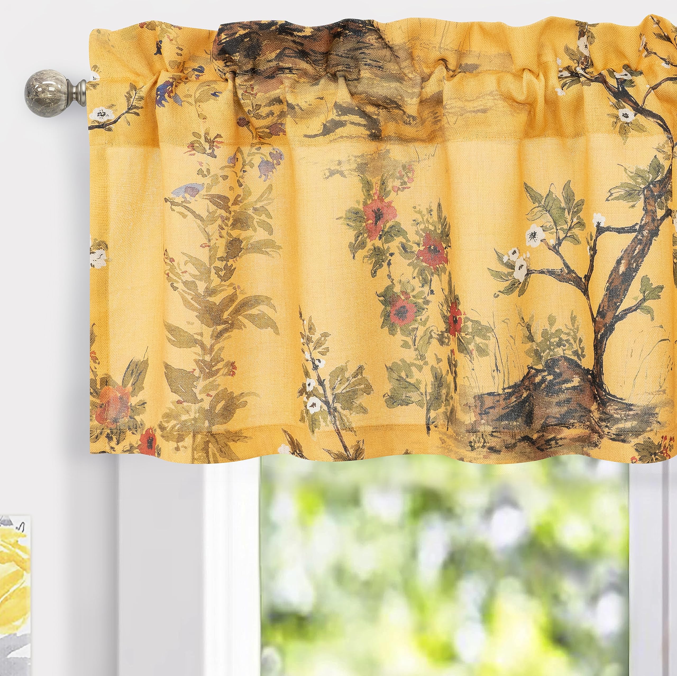 Amazon.com: DriftAway Small Window Valance Linen Textured Valances for ...