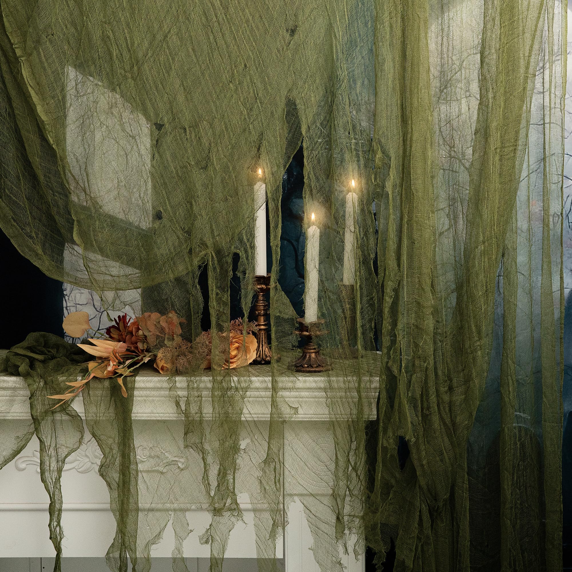 Amazon.com : RunNico 400x36 Inch Large Size Green Halloween Creepy ...