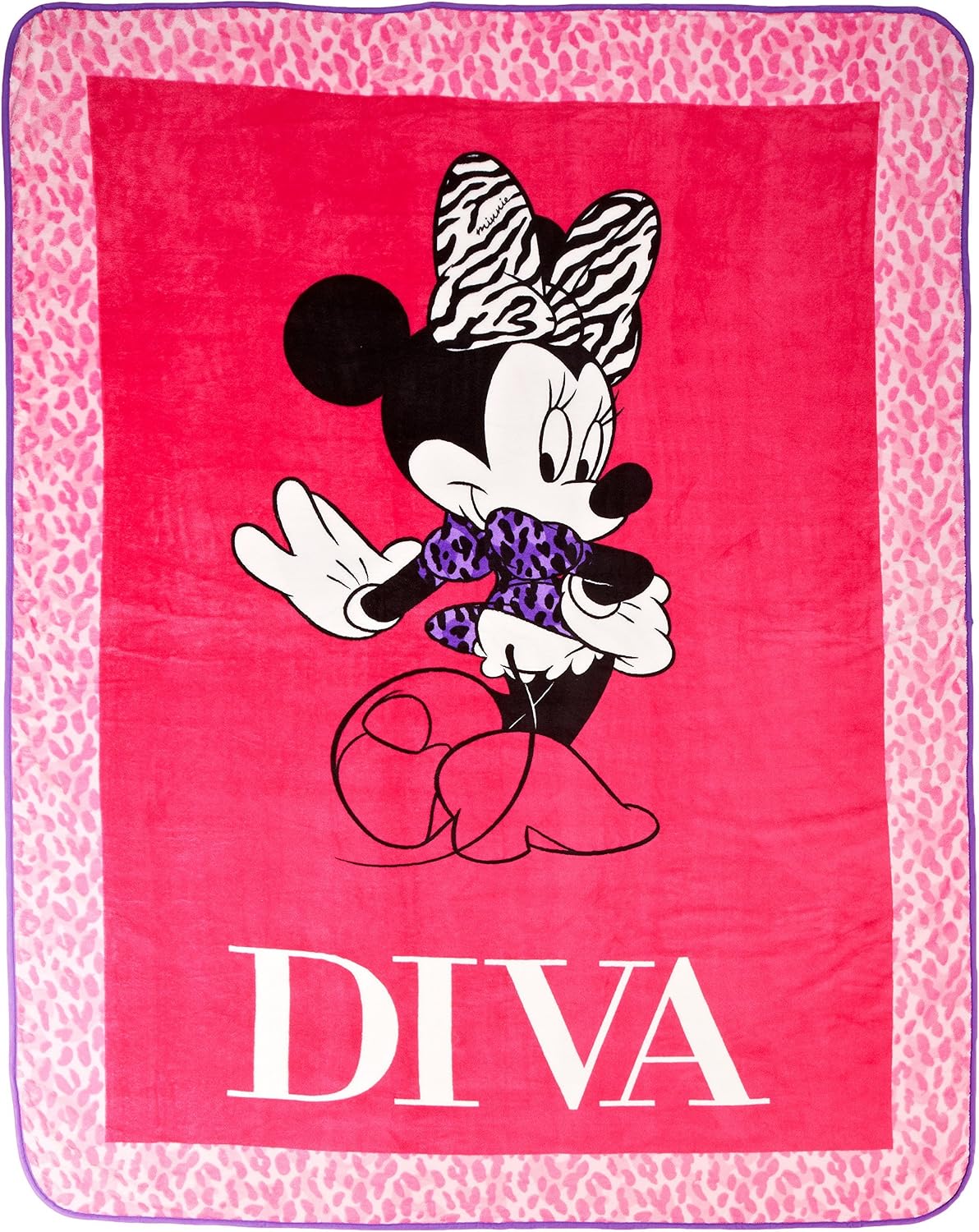 Amazon.com: Disney Minnie Mouse Classic Diva Blanket : Home & Kitchen