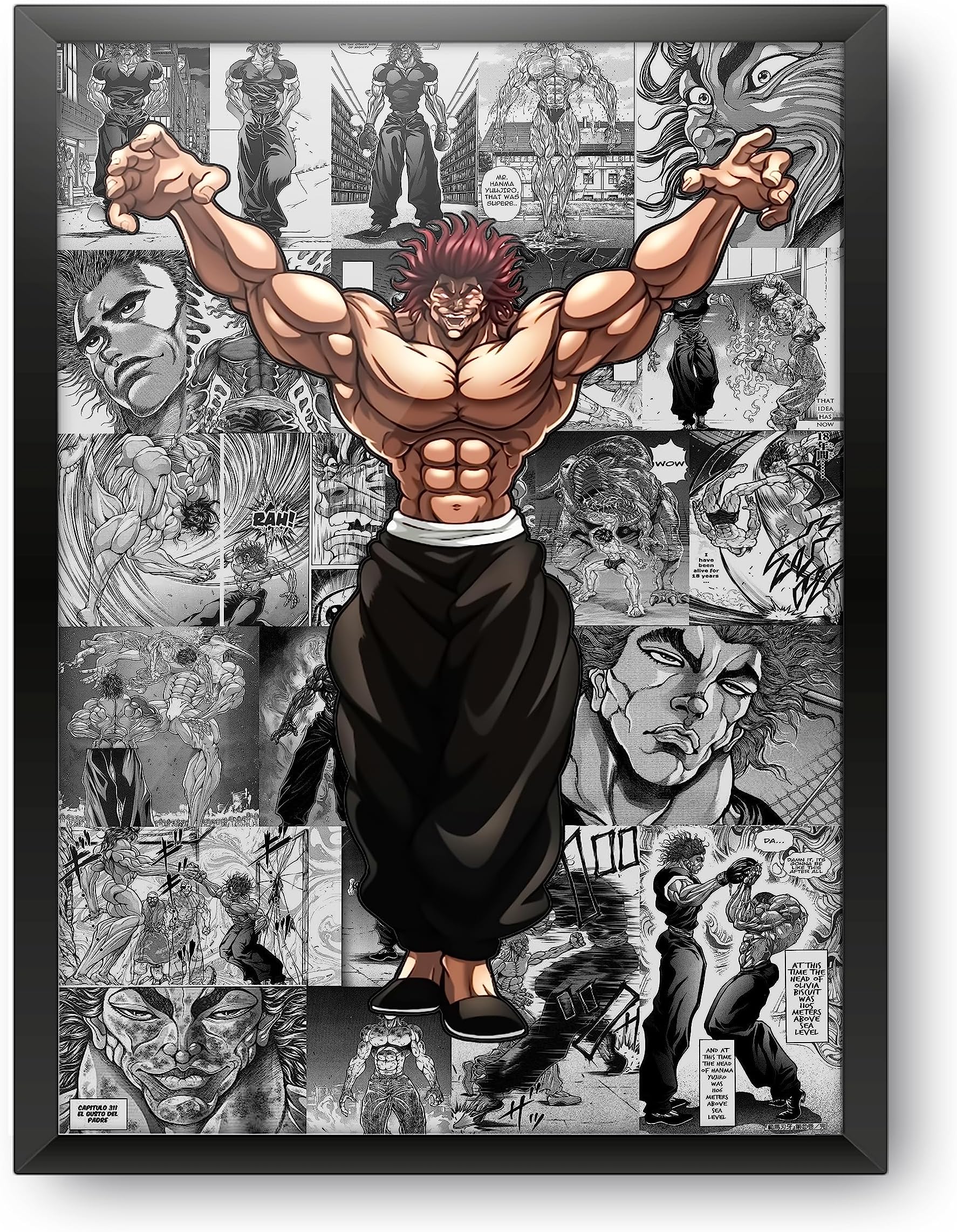 Epic Stuff - Anime - Baki - Yujiro Hanma - The Strongest Design A4 Size ...
