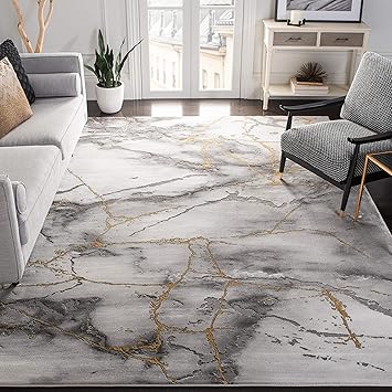 Amazon.com: SAFAVIEH Craft Collection Area Rug - 8' x 10', Grey & Gold ...