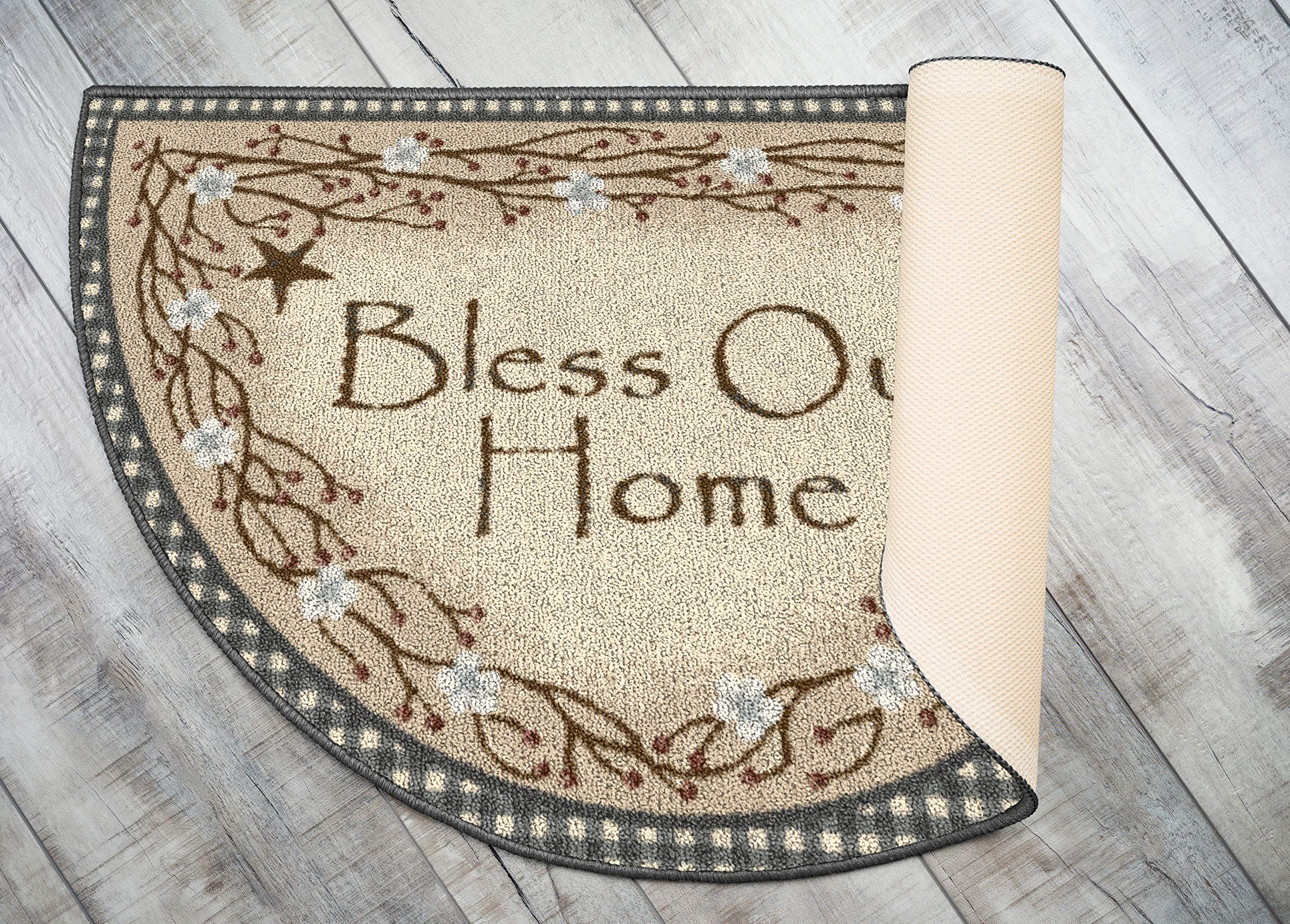 Brumlow Mills Bless Our Home Berry Blossoms Floral Welcome Door Mat for ...