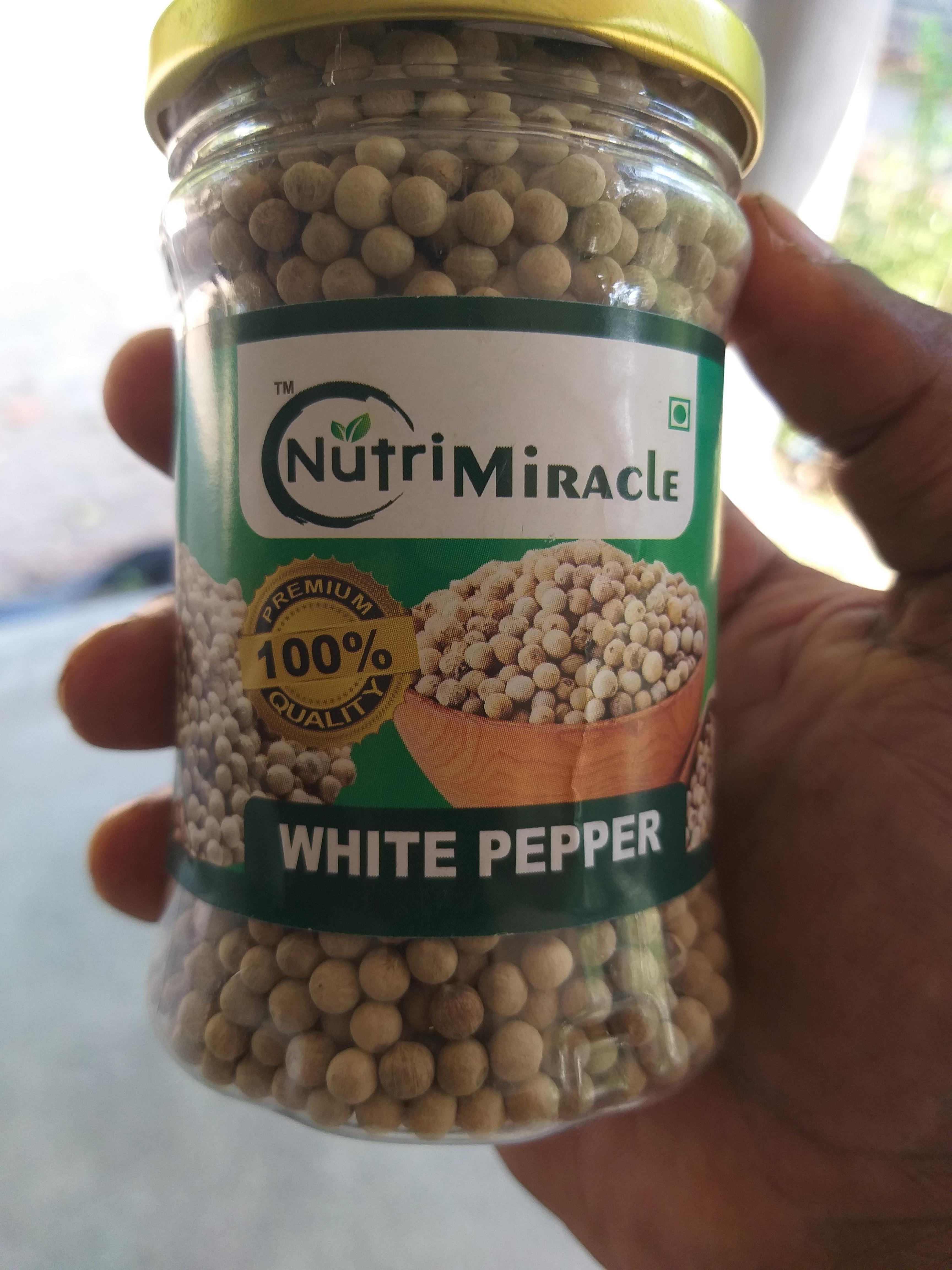 NUTRI MIRACLE Whole Spice White Pepper I Safed Mirch I Pepper Corn I 200gm : Amazon.in: Grocery ...