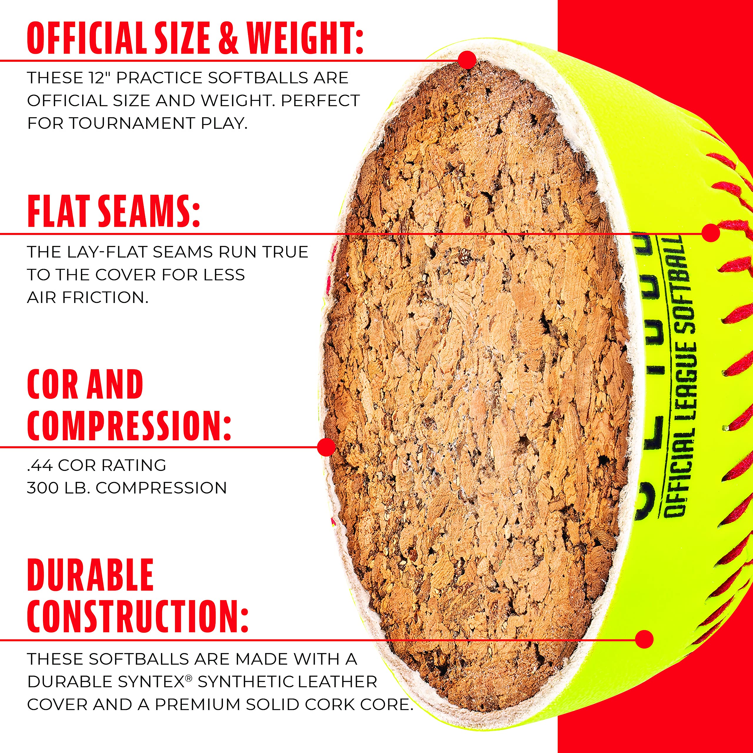 Buy Franklin Sports Practice Softballs - Official Size and Weight ...