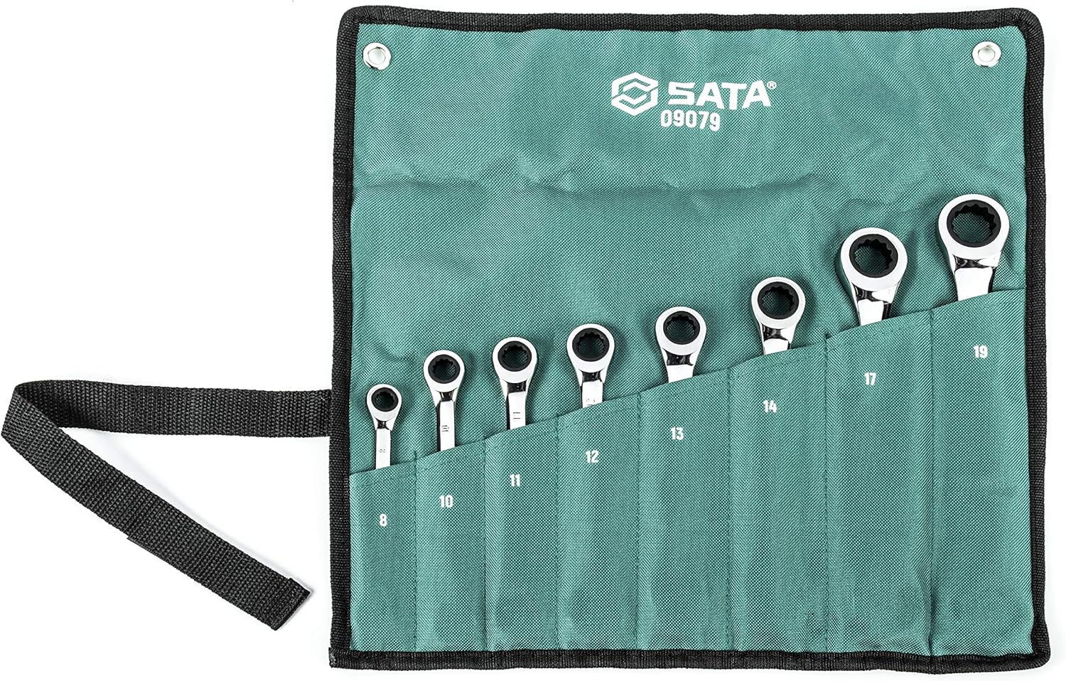 SATA 8-Piece Double Ratcheting Wrench Set, 12 Point Metric - ST09079SJ ...