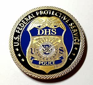 Amazon.com: DHS Federal Protective Service Police Colorized Challenge ...