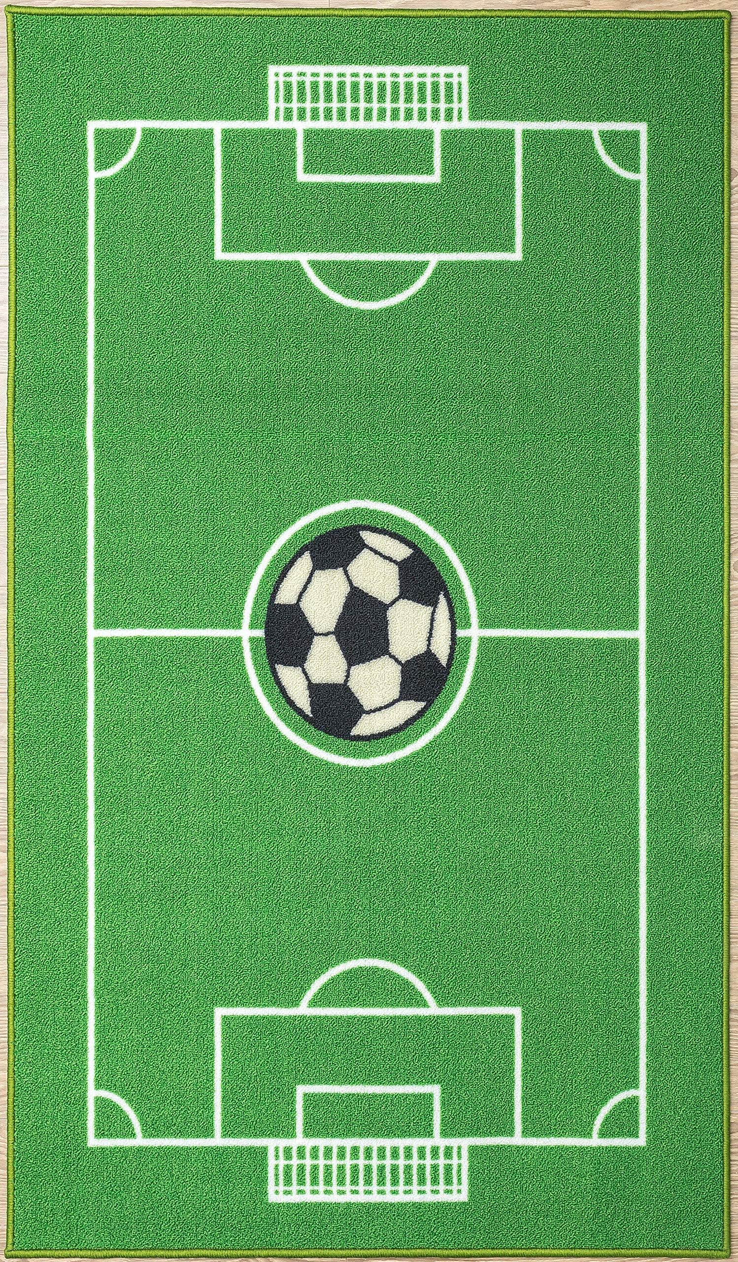 Amazon.com: Furnish my Place 685 Solid Soccer Rug for Play Area, All ...