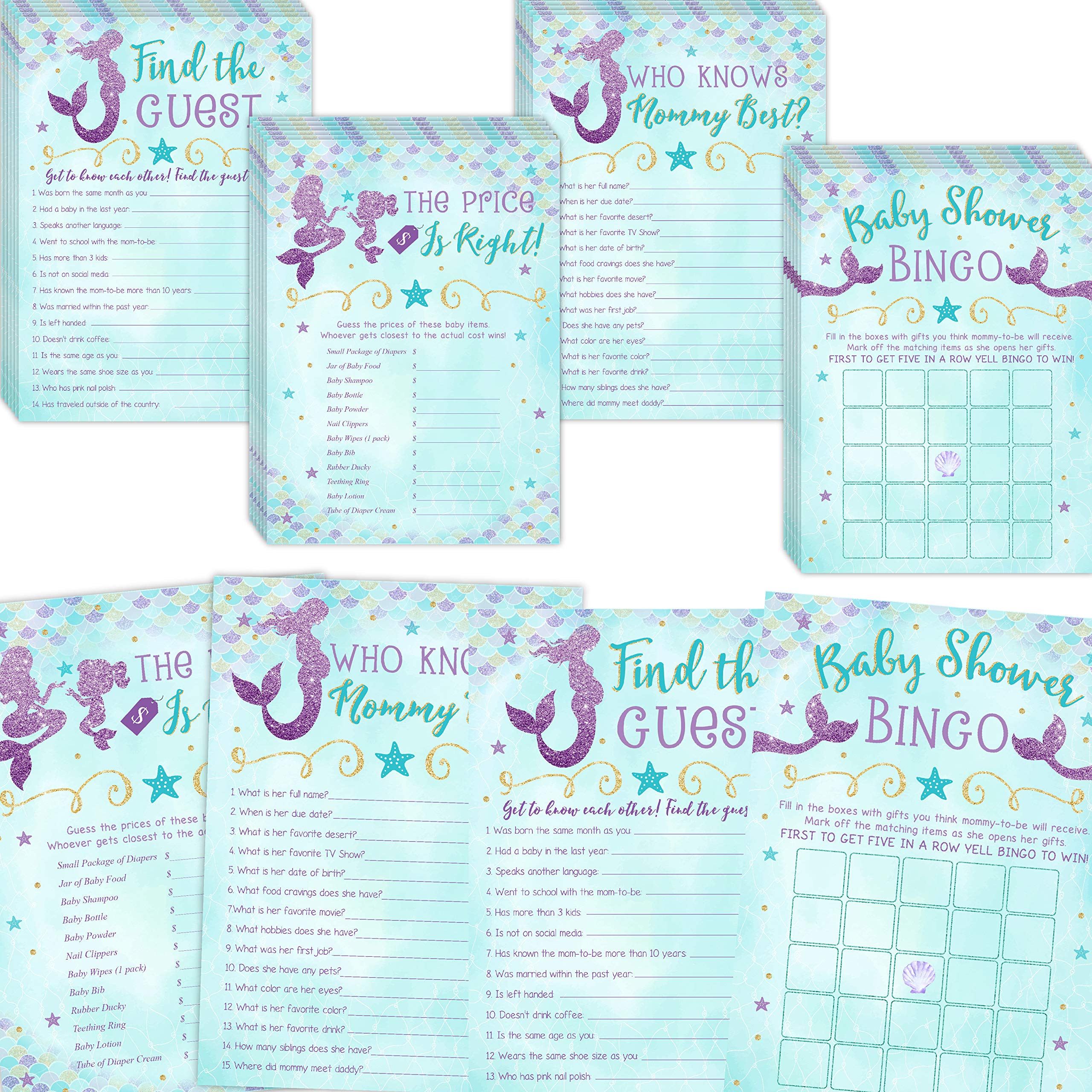 Mermaid Themed Baby Shower Games Baby Predictions And Advice Baby